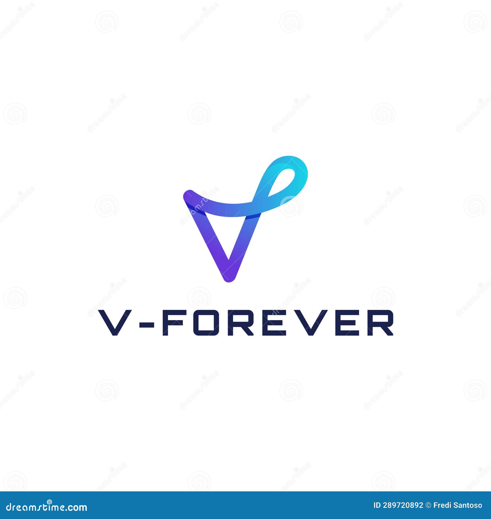 V Letter Logo Forming Infinity Symbol Stock Vector - Illustration of ...