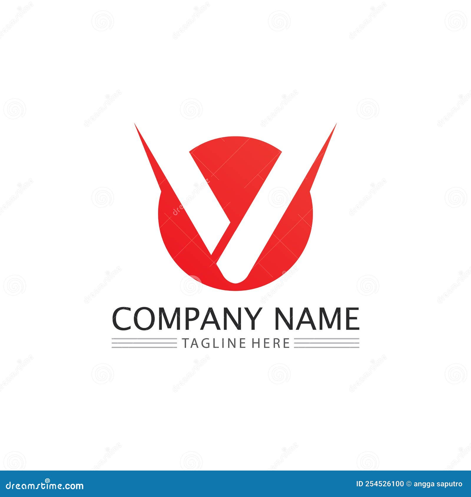 V Letter Logo Template Vector Stock Illustration - Illustration of ...