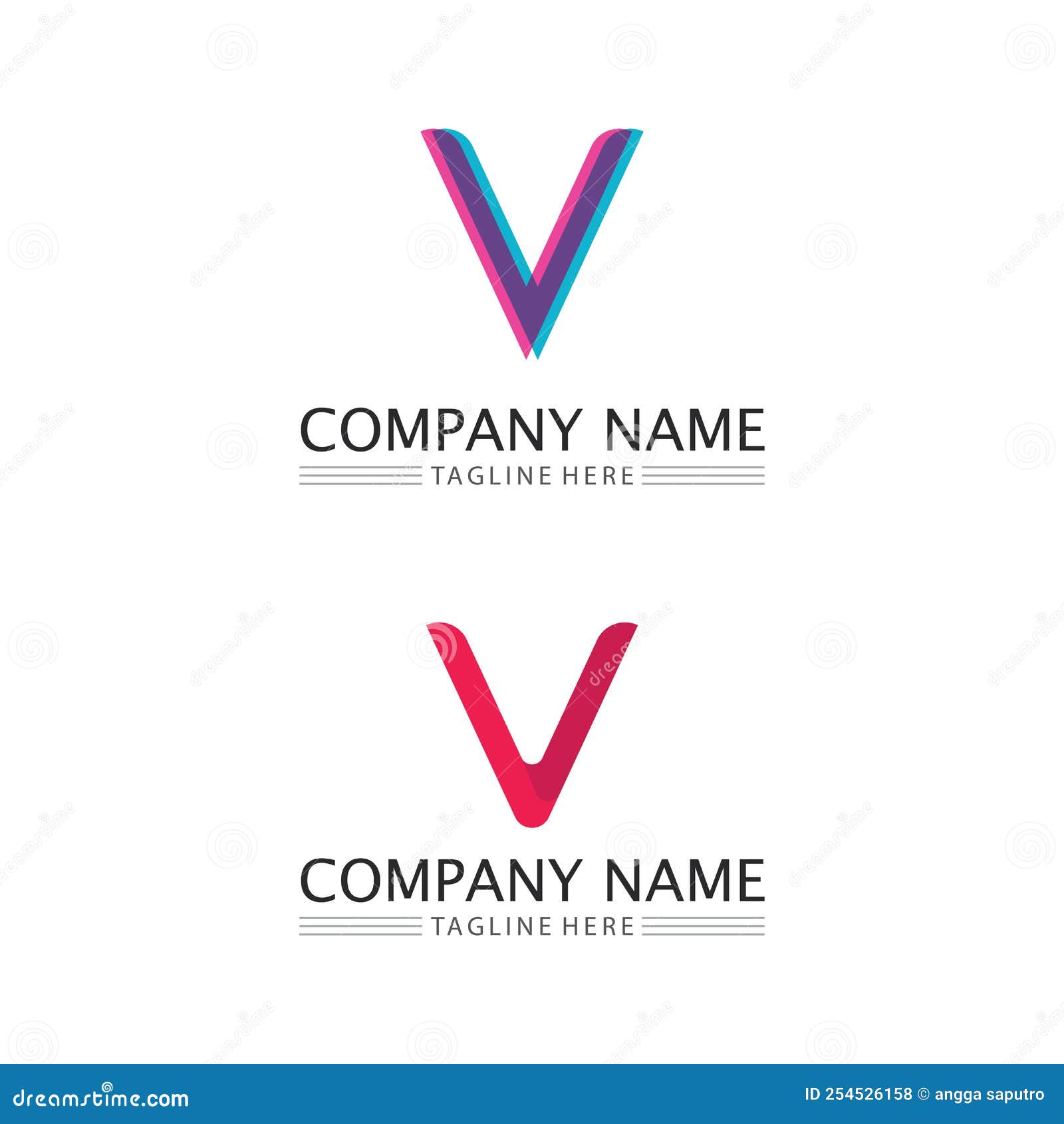 V Letter Logo Template Vector Stock Illustration - Illustration of good ...