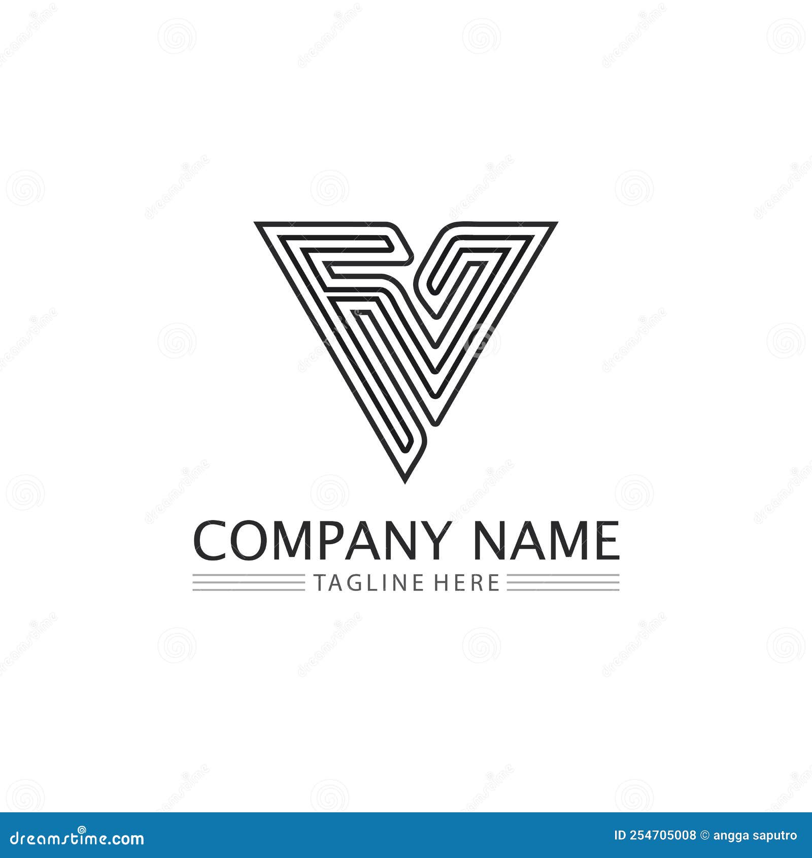 V Letter Logo Template Vector Stock Illustration - Illustration of sign ...