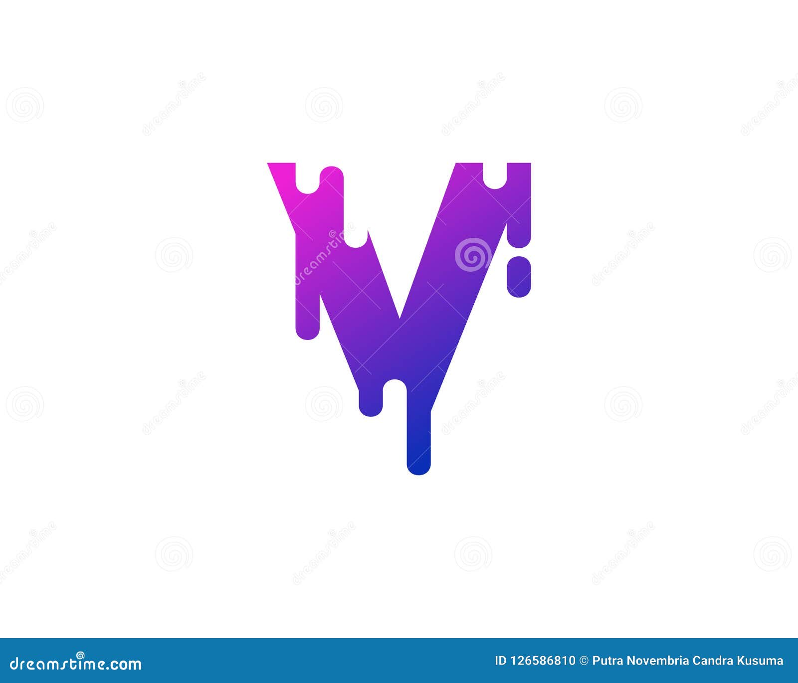 V Letter Paint Wet Logo Icon Design Stock Vector - Illustration of idea ...