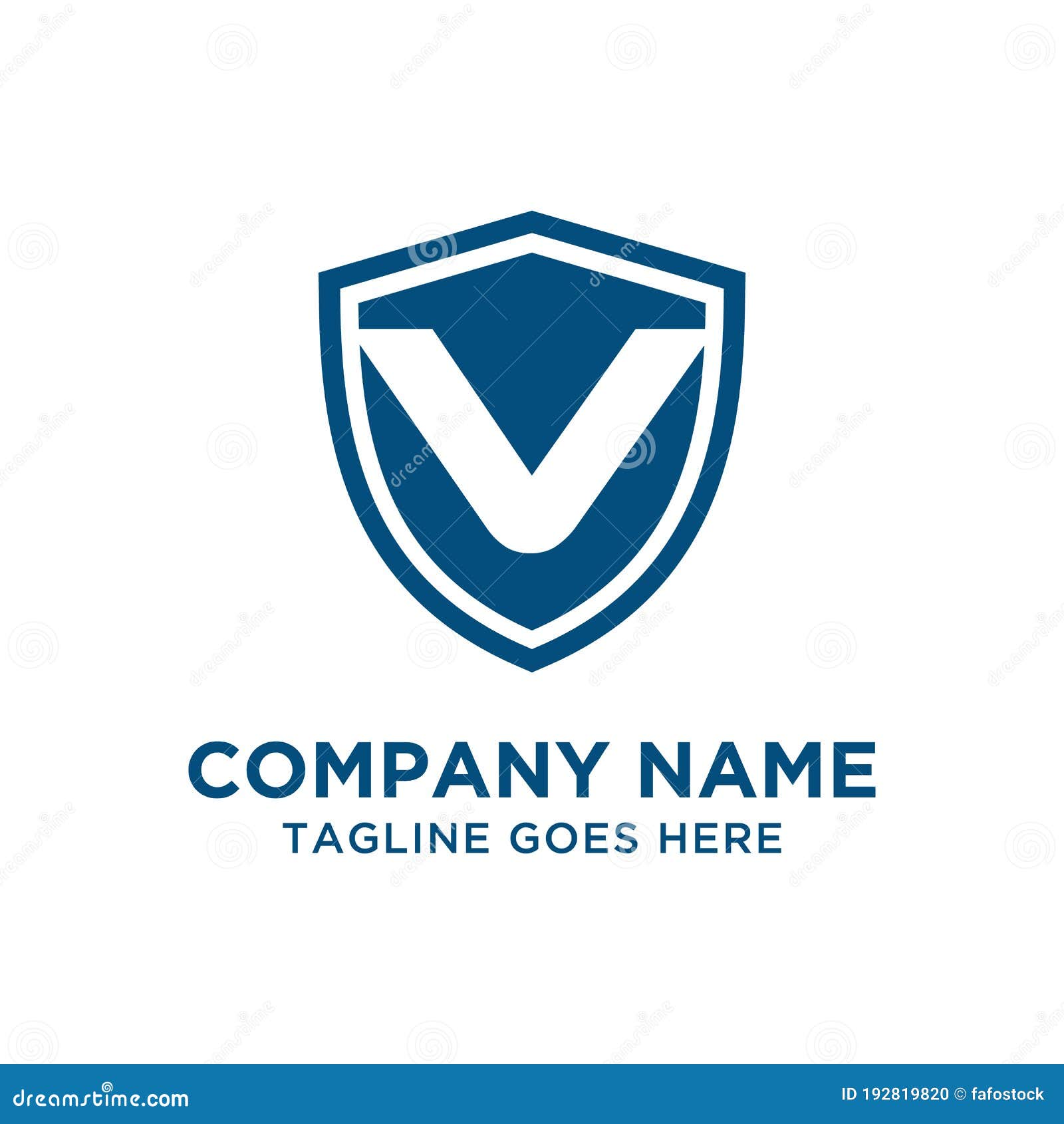 V Letter Shield Logo Vector Design Template. Stock Vector ...