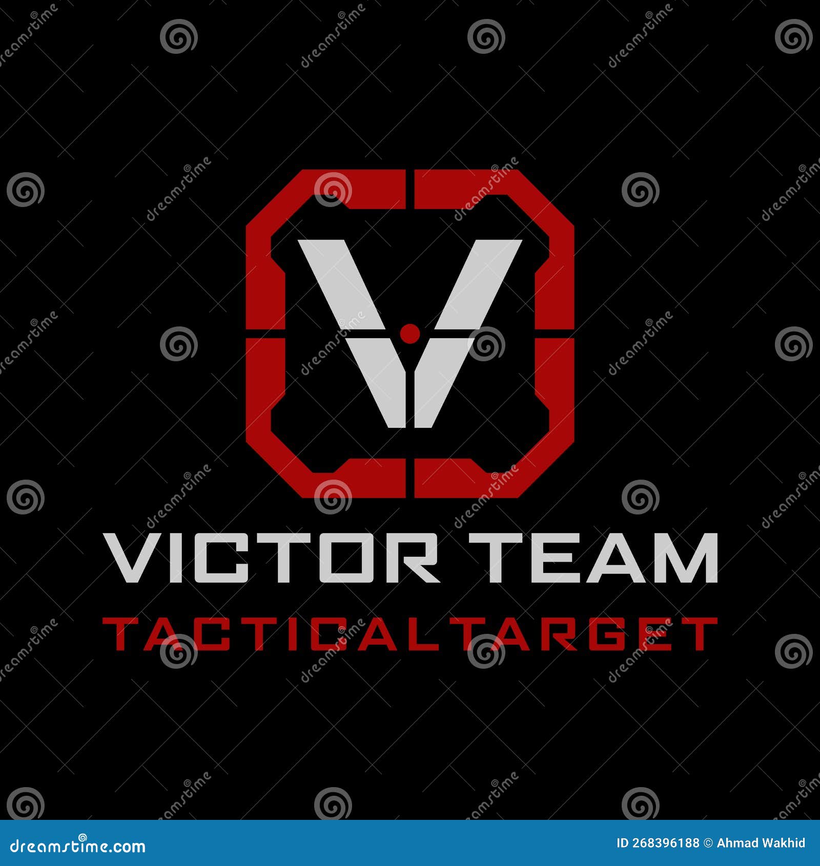 V Letter Tactical Military Target Logo Design Stock Illustration ...
