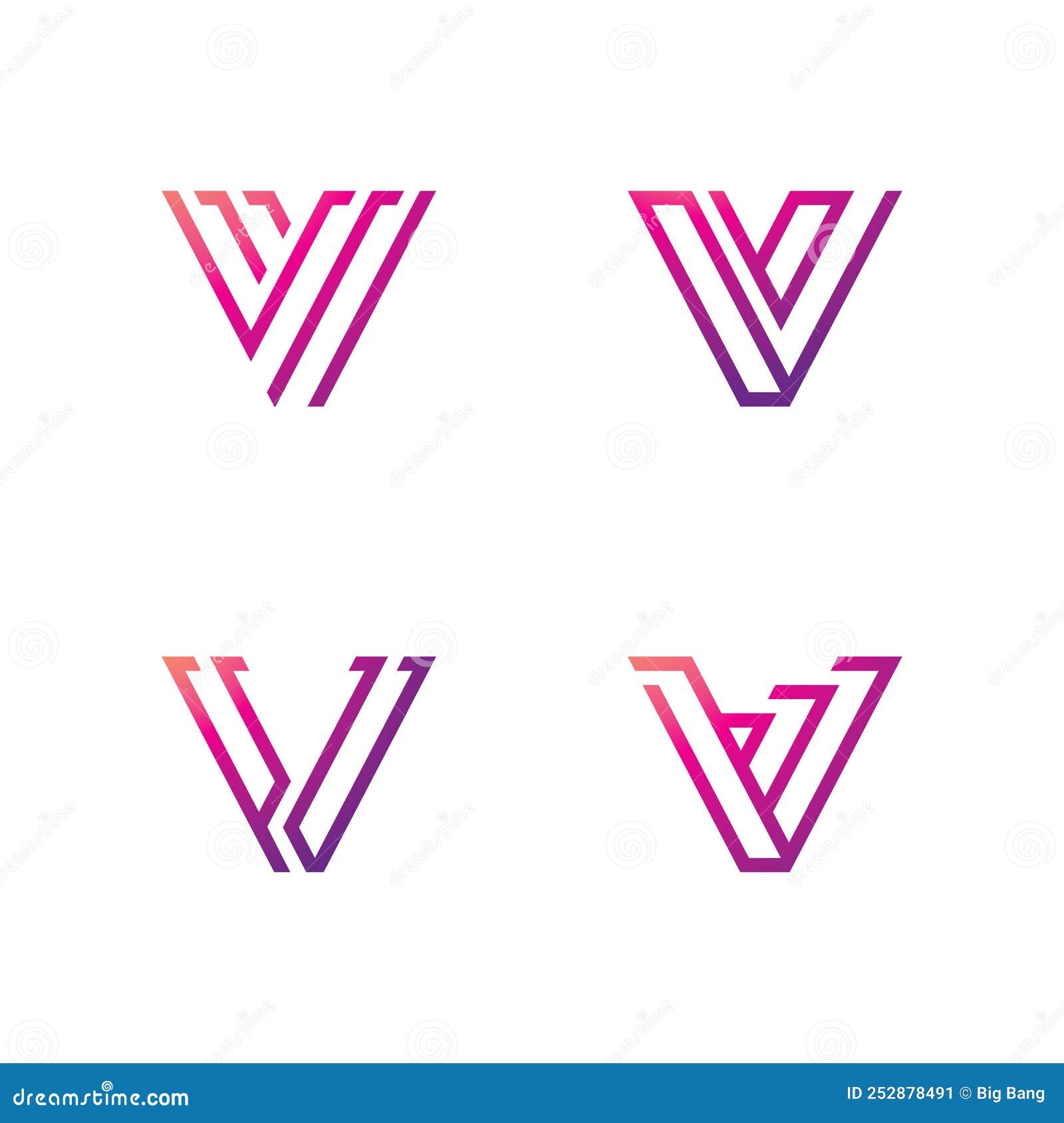 V Line Logo Design and Template. Creative X Icon Initials Line Letters ...