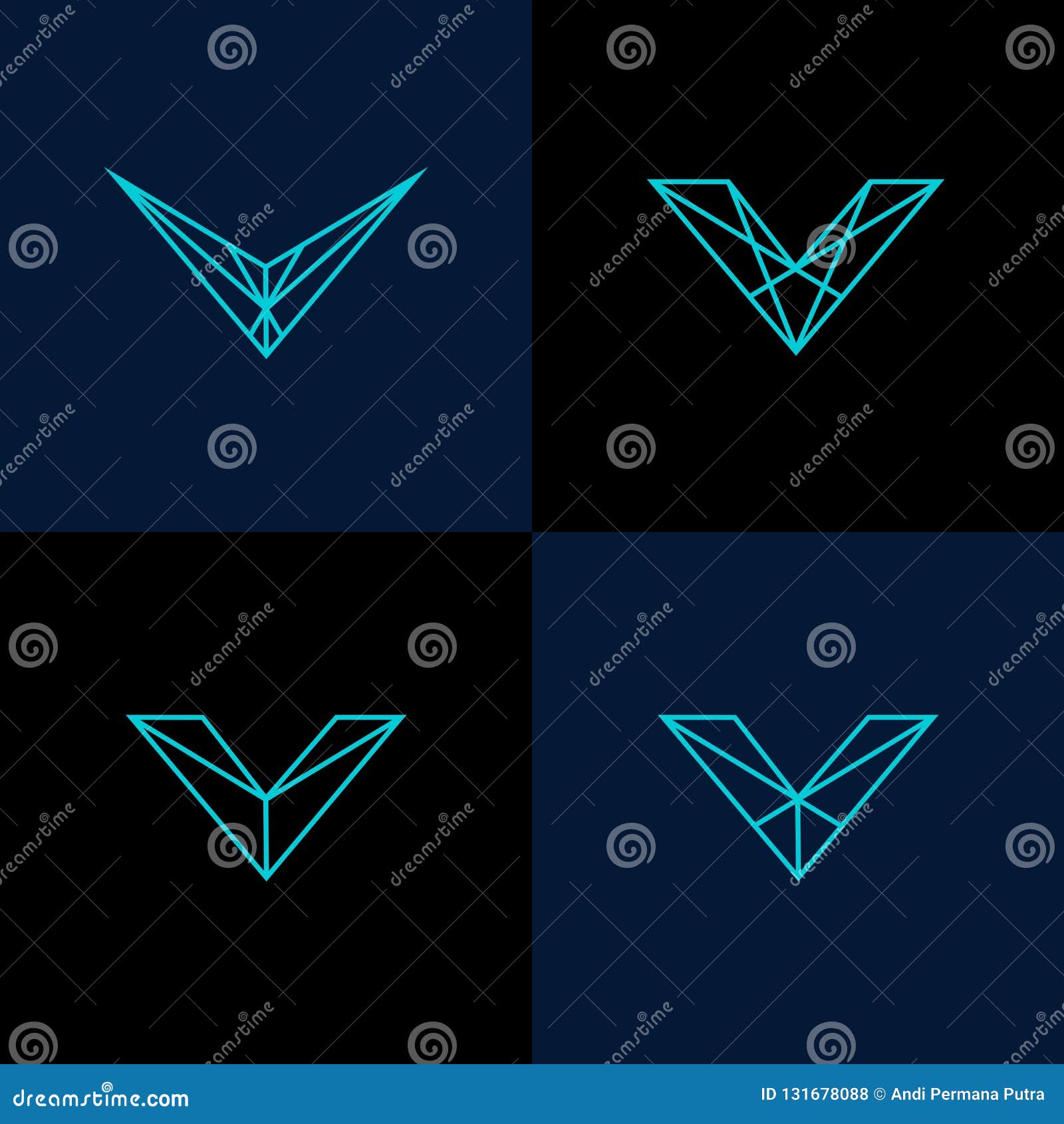 V line logo vector design stock vector. Illustration of abstract ...