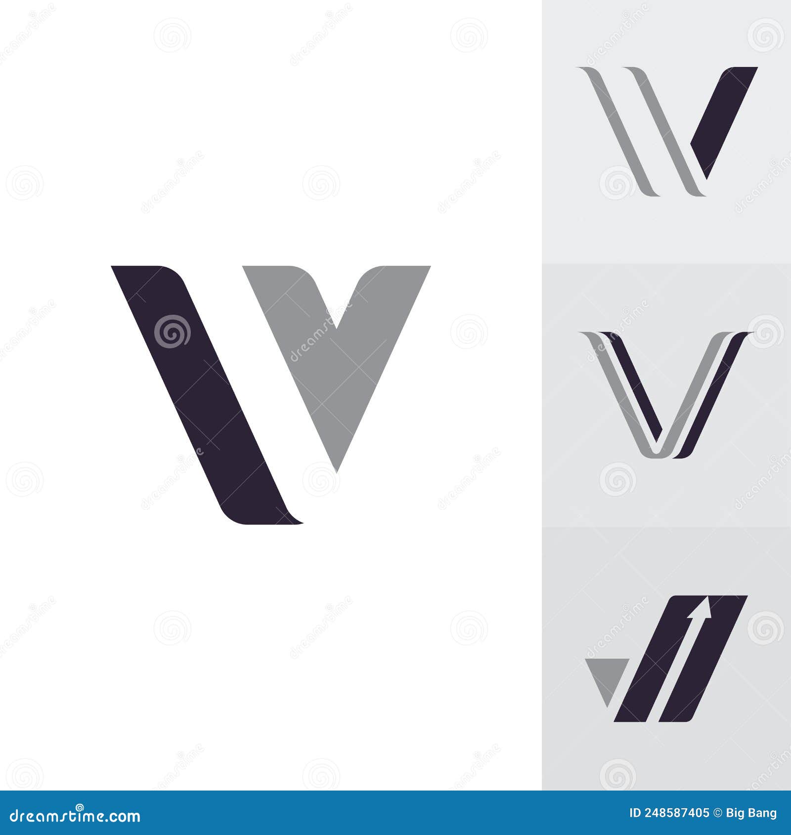V Logo Design and Template. Creative V Icon Initials Based Letters in ...