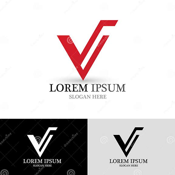 V Logo and Symbol Letter stock illustration. Illustration of concept ...