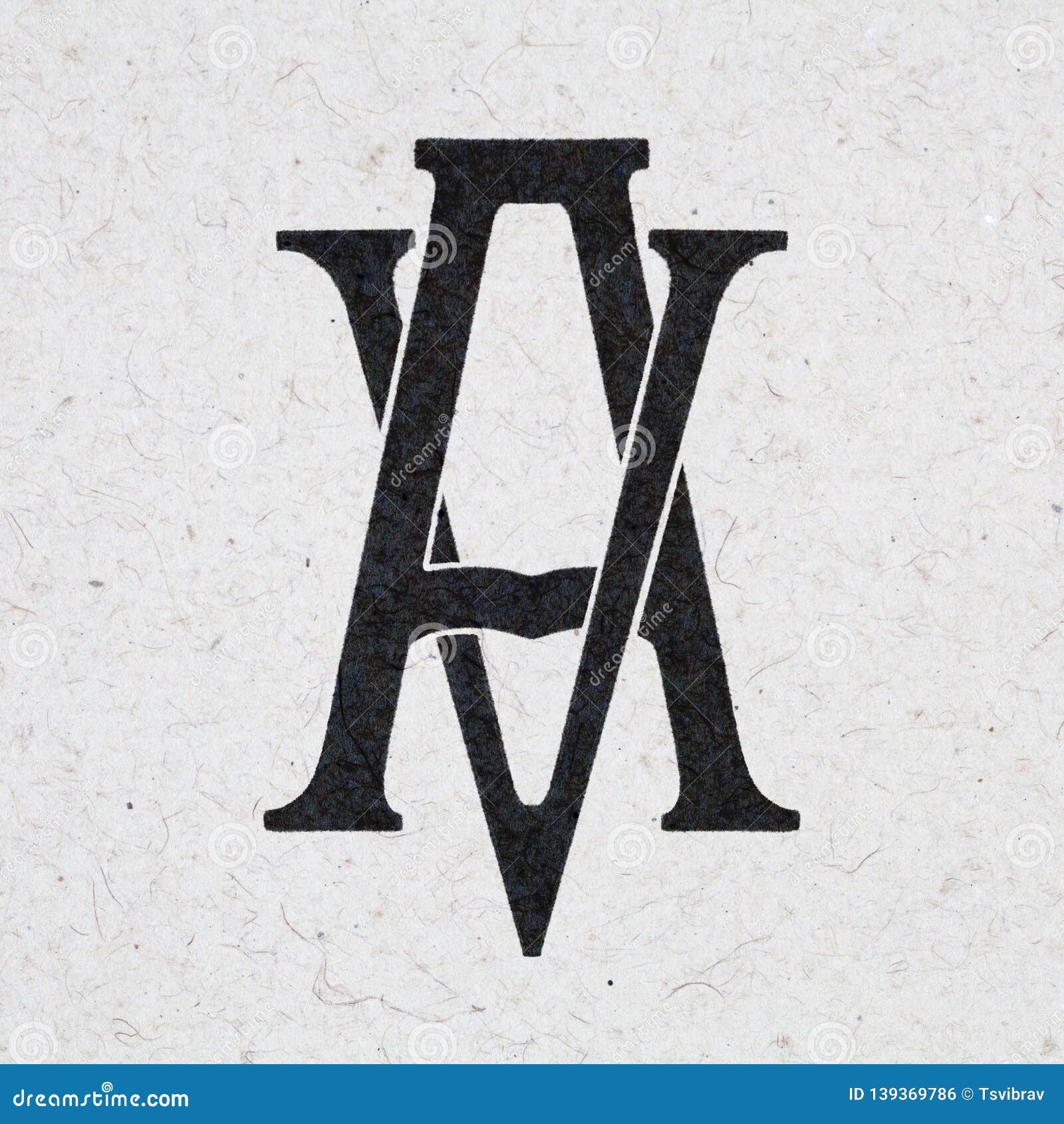 A V monogram. stock illustration. Illustration of ornament - 139369786