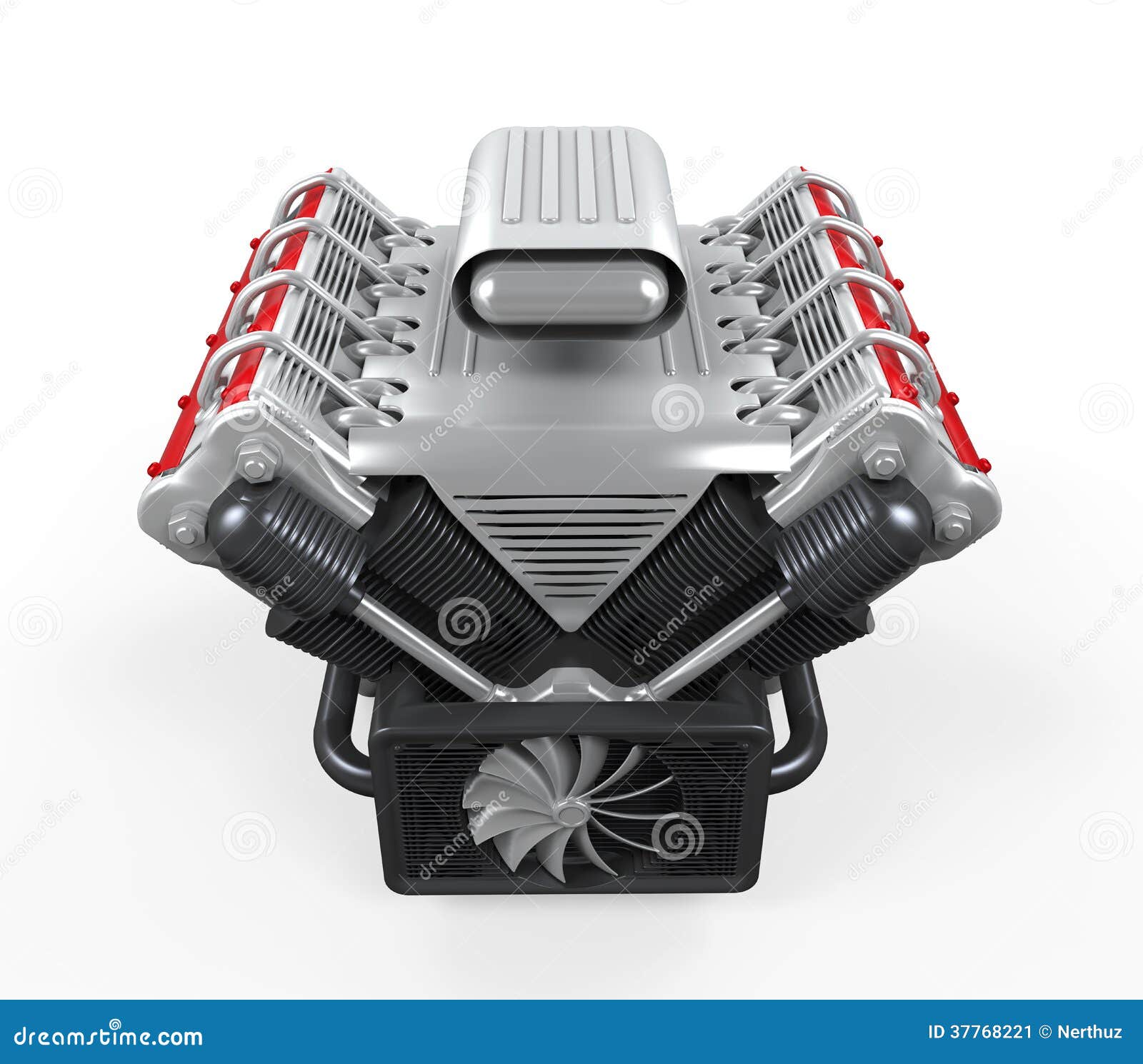 V8 Motor van een auto stock afbeelding. Image of prestaties - 37768221