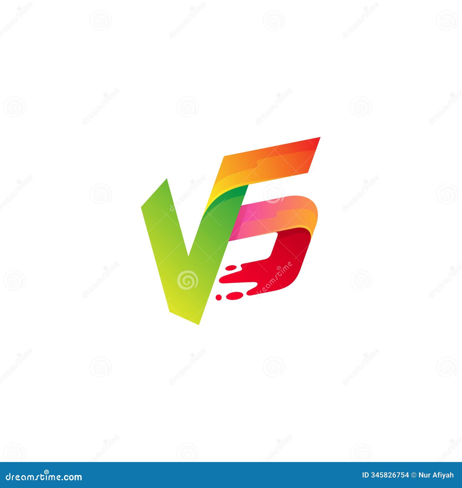V and S Logos, Versus Logo with 3d Colorful, VS Icons Stock Vector ...