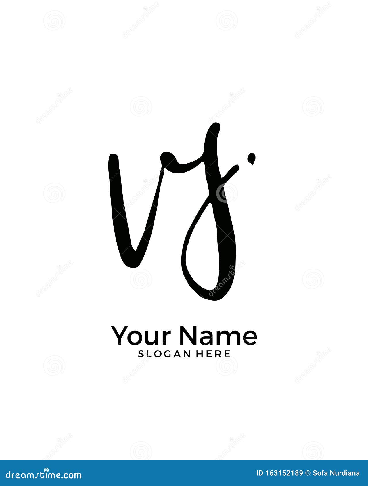 V S VS Initial Logo Signature Vector. Handwriting Concept Logo. Stock ...
