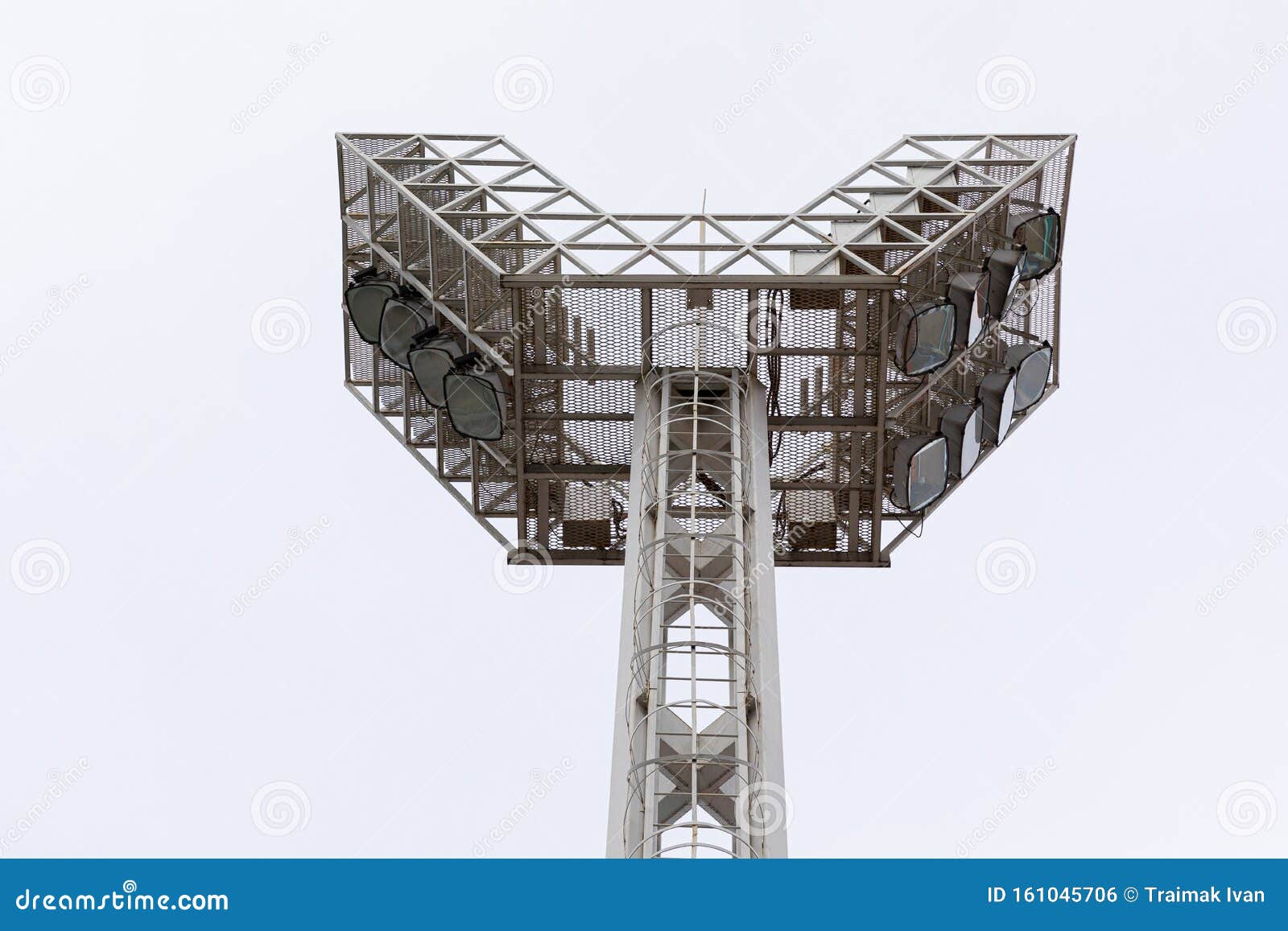 V Shape Light Spreading Construction for Huge Sport Arena. Stock Photo ...