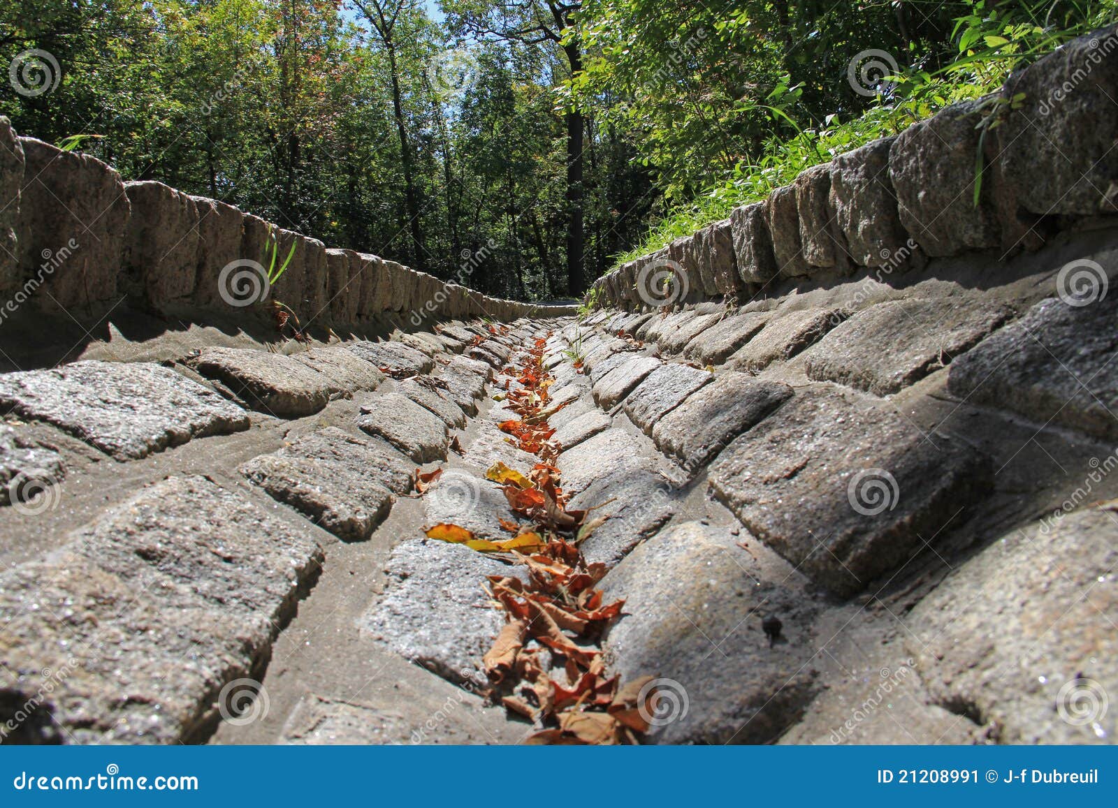 V Shaped Stone Gutter in a Park Stock Image - Image of rock, sunny ...