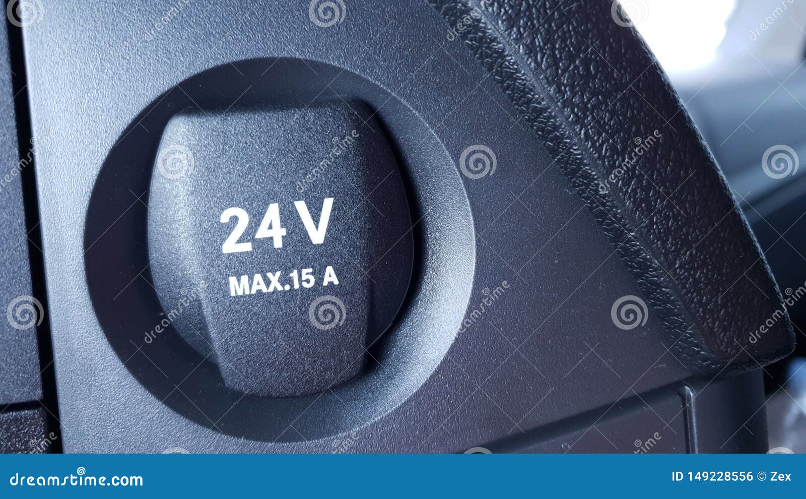 24v socket in the vehicle stock photo. Image of 24vsocket - 149228556