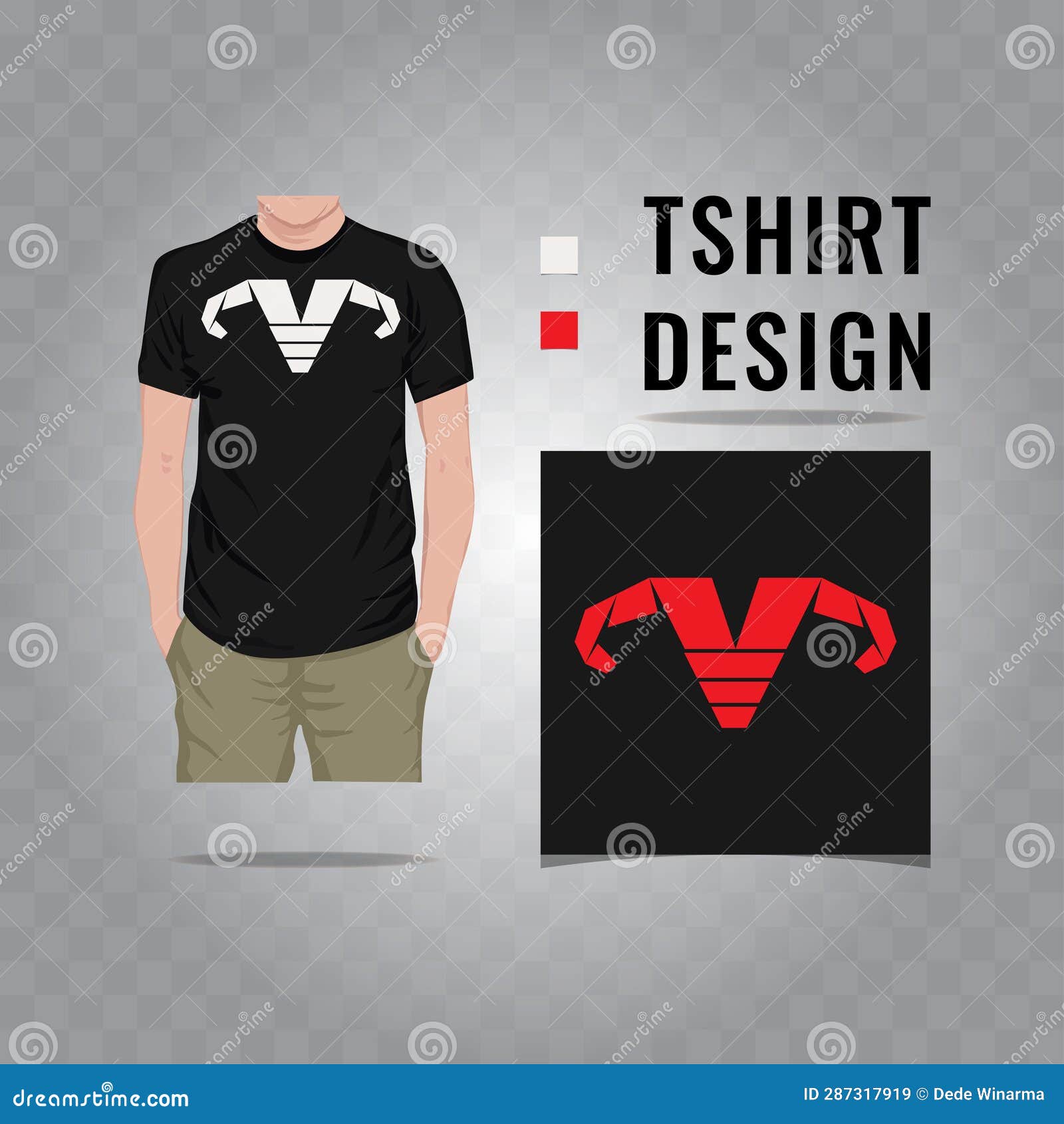 V and Strong Symbol T Shirt Design Vector Illustration Stock Vector ...