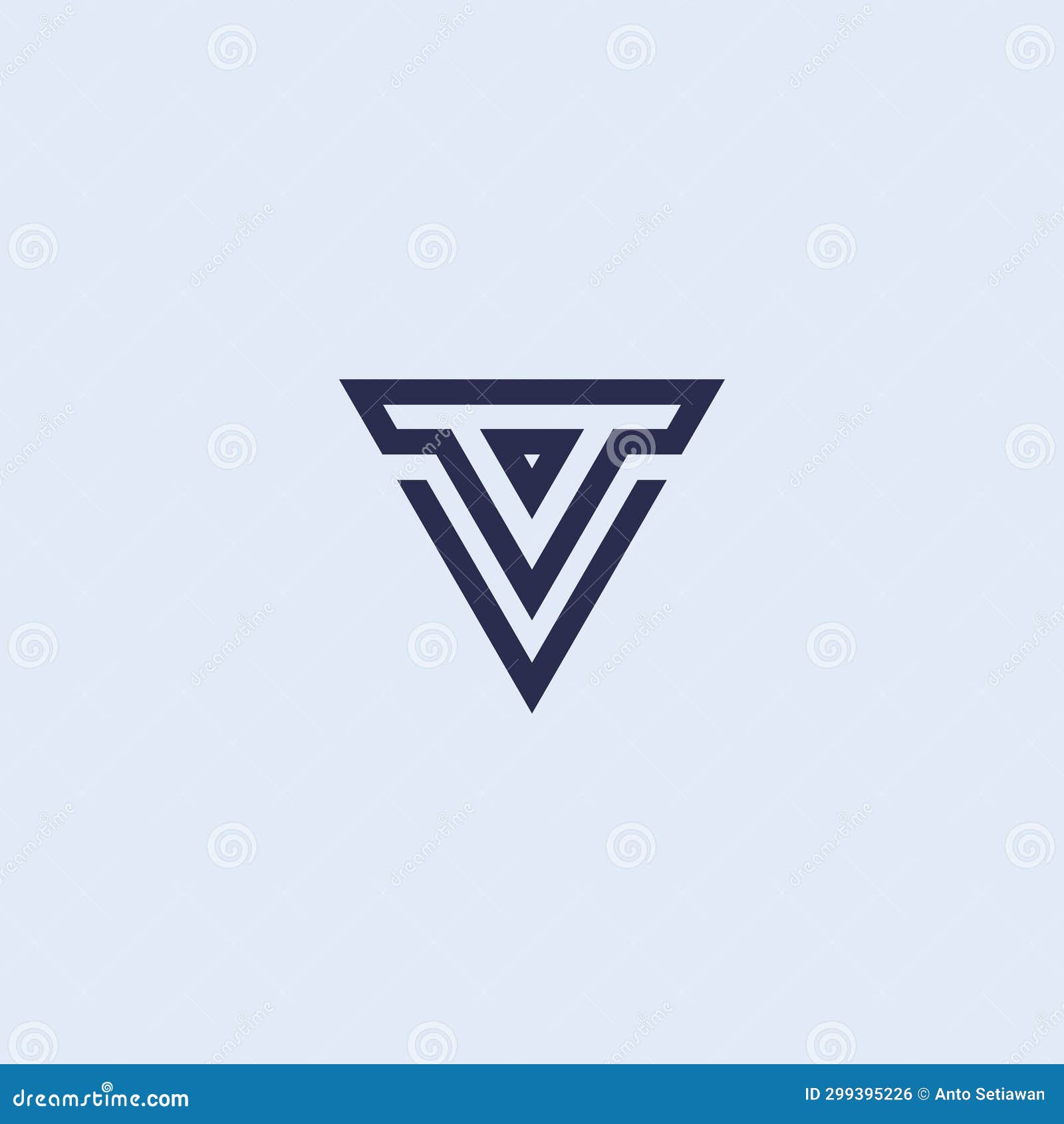V Triangle Logo Simple Design Stock Illustration - Illustration of ...