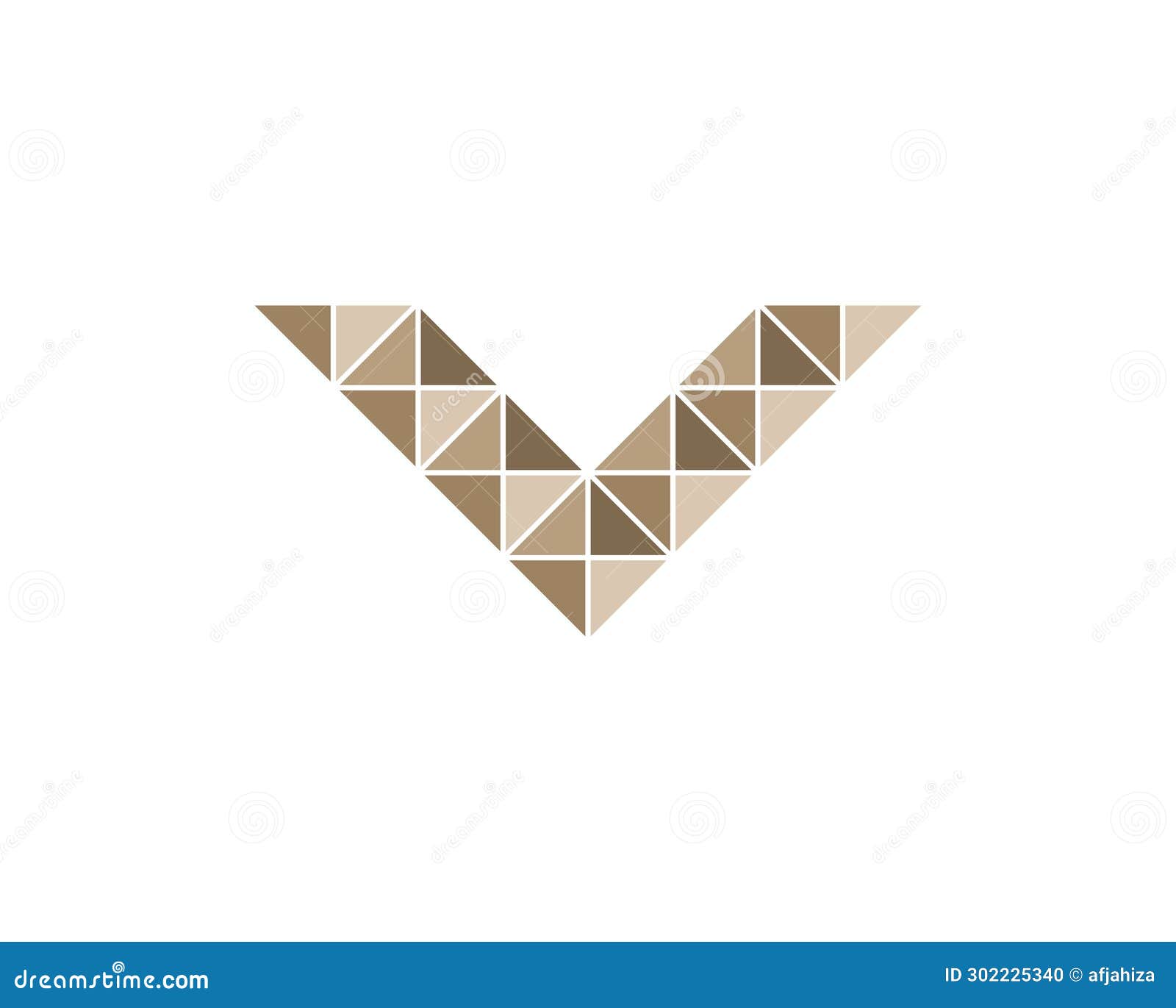 V Triangle Tile Logo Icon Template Stock Vector - Illustration of ...