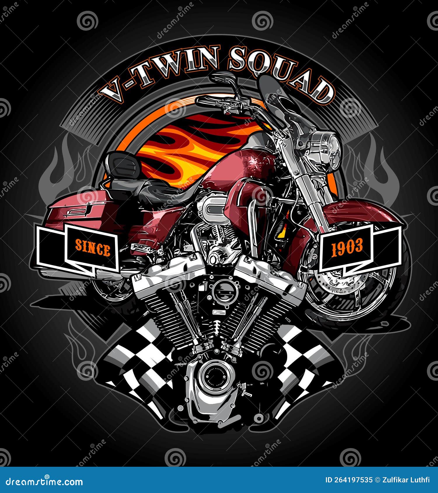 Red Cruiser Motorcycle Vector Logo | CartoonDealer.com #274816648