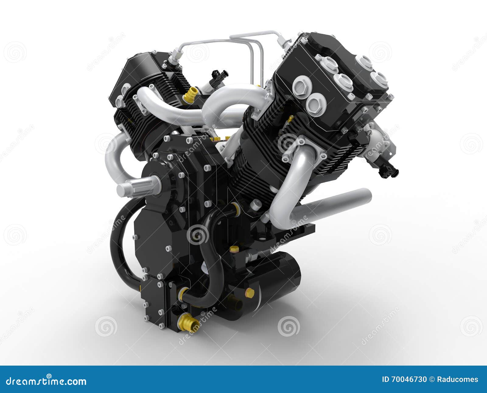V-twin engine stock illustration. Illustration of live - 70046730