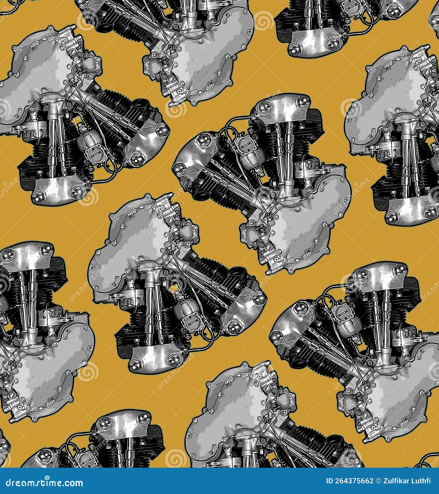 V Twin Engine for Graphic Design Needs Stock Illustration ...