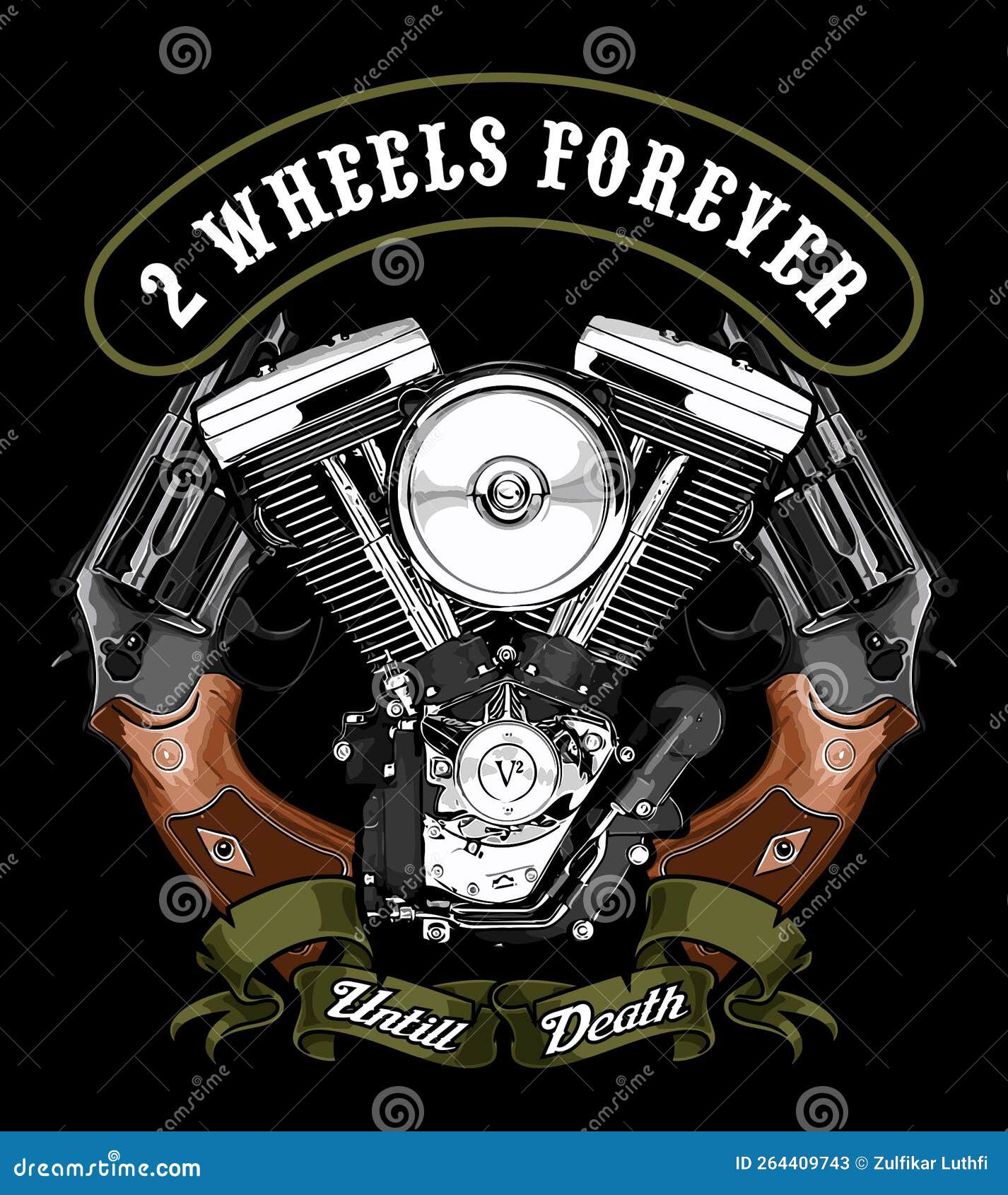 V Twin Engine for Graphic Design Stock Vector - Illustration of sport ...