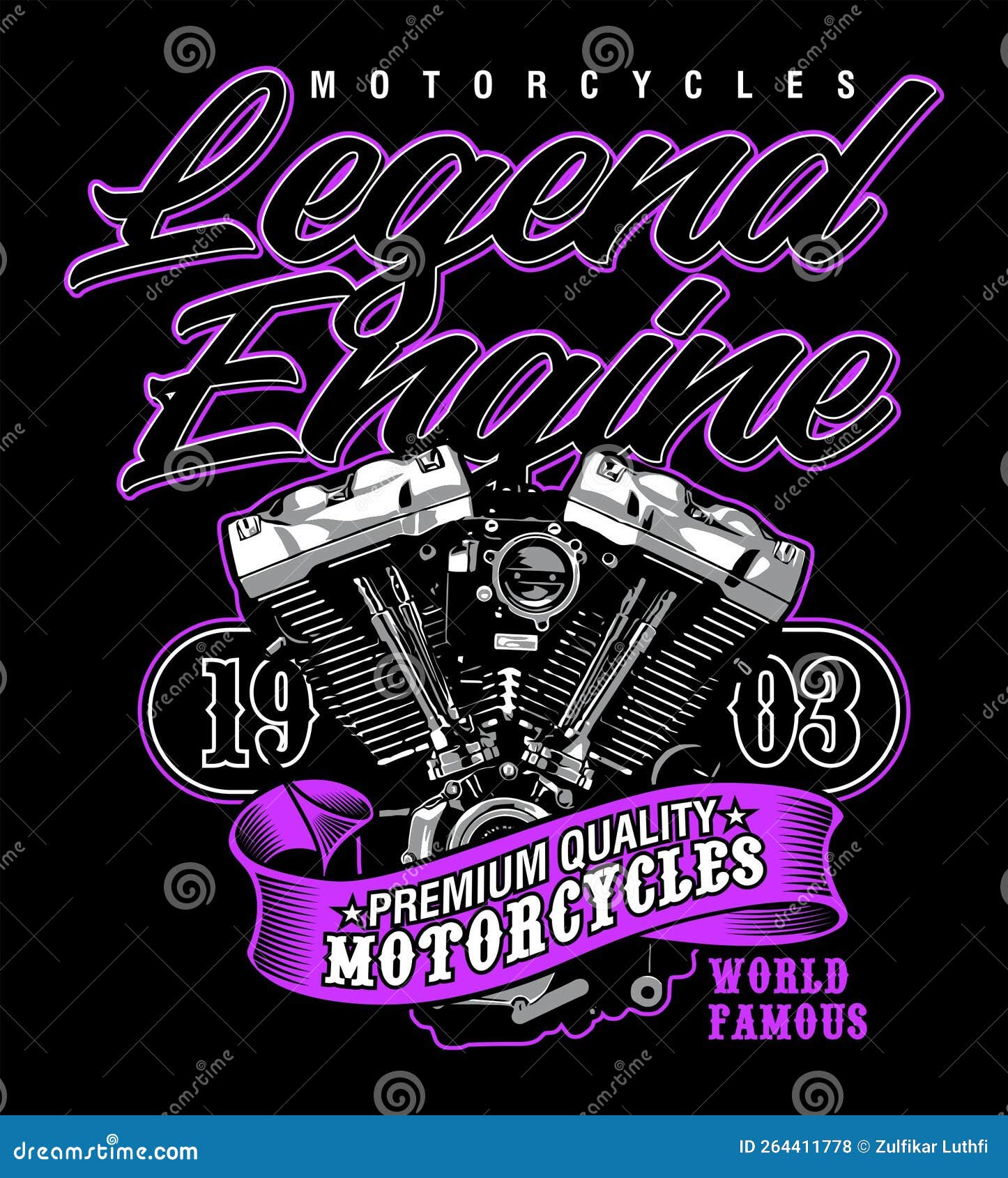 V Twin Engine for Graphic Design Stock Vector - Illustration of poster ...