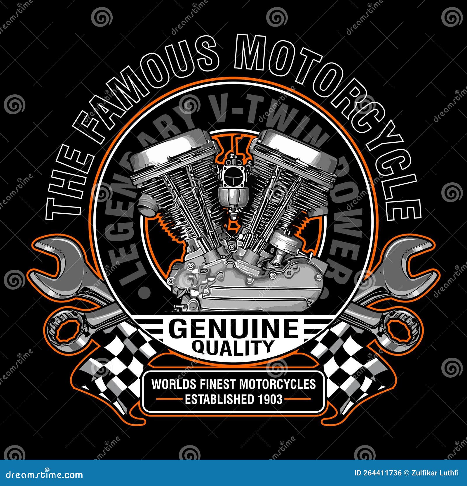 V Twin Engine for Graphic Design Stock Vector - Illustration of text ...