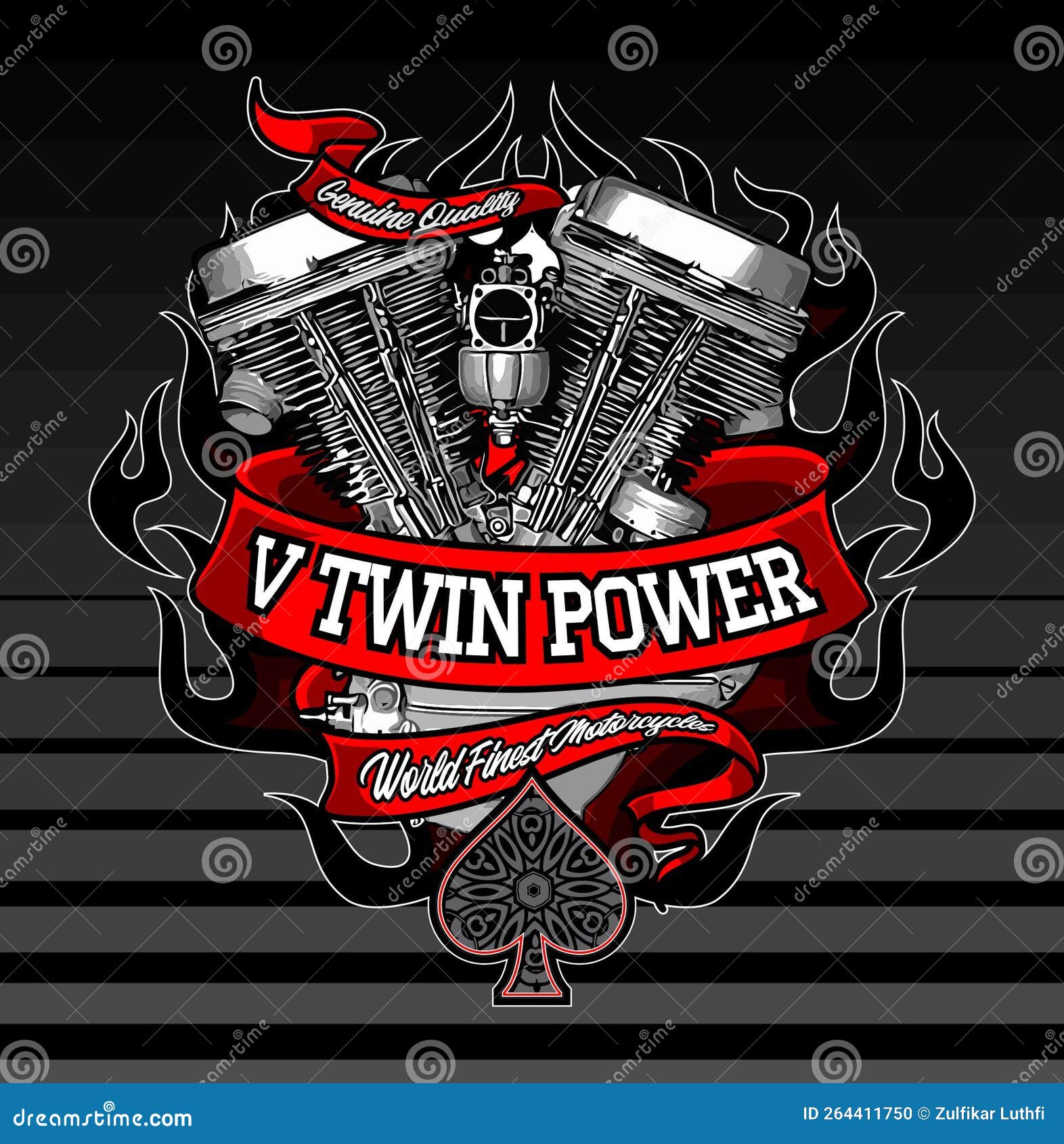 V Twin Engine for Graphic Design Stock Vector - Illustration of custom ...