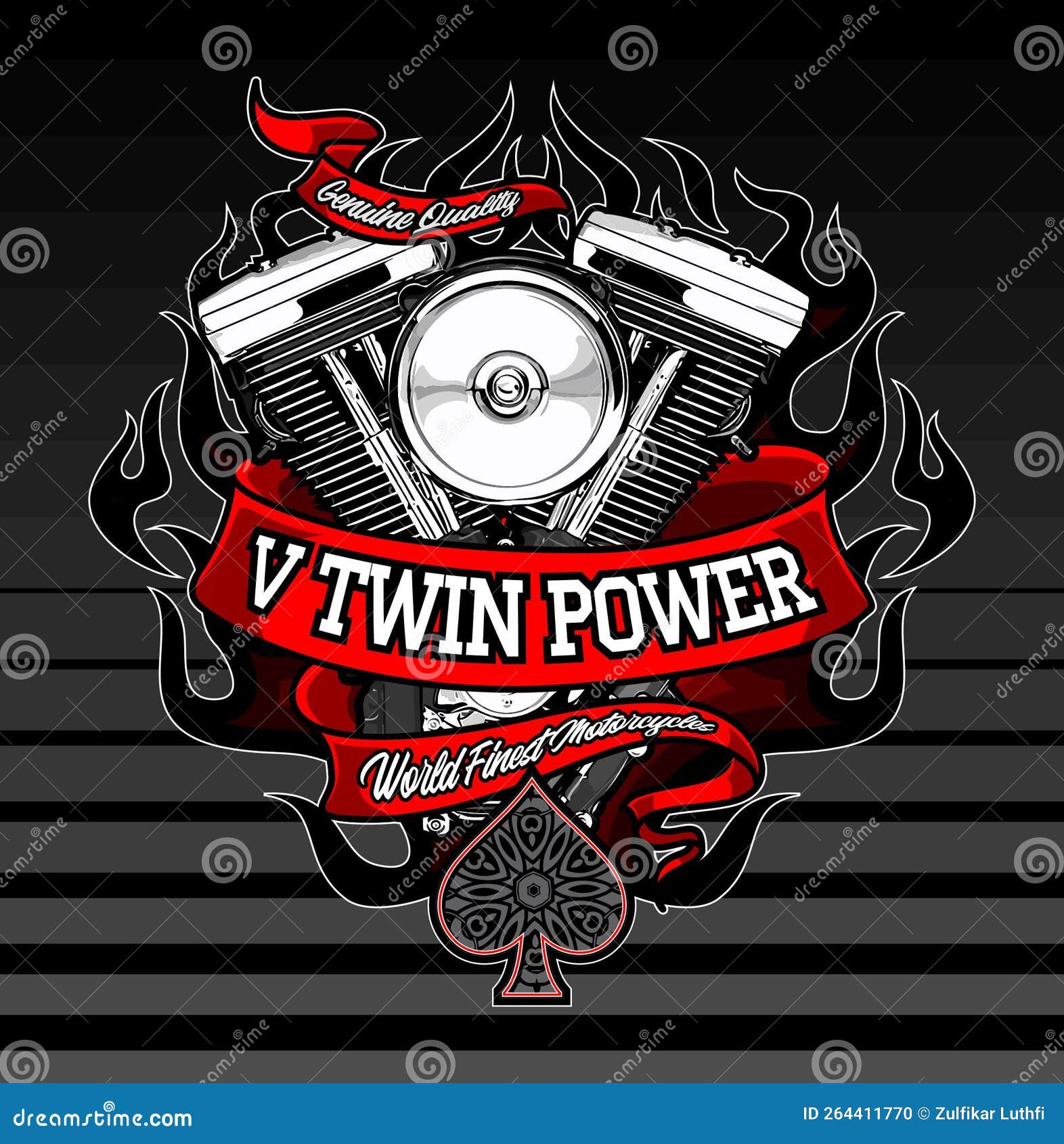 V Twin Engine for Graphic Design Stock Vector - Illustration of ...