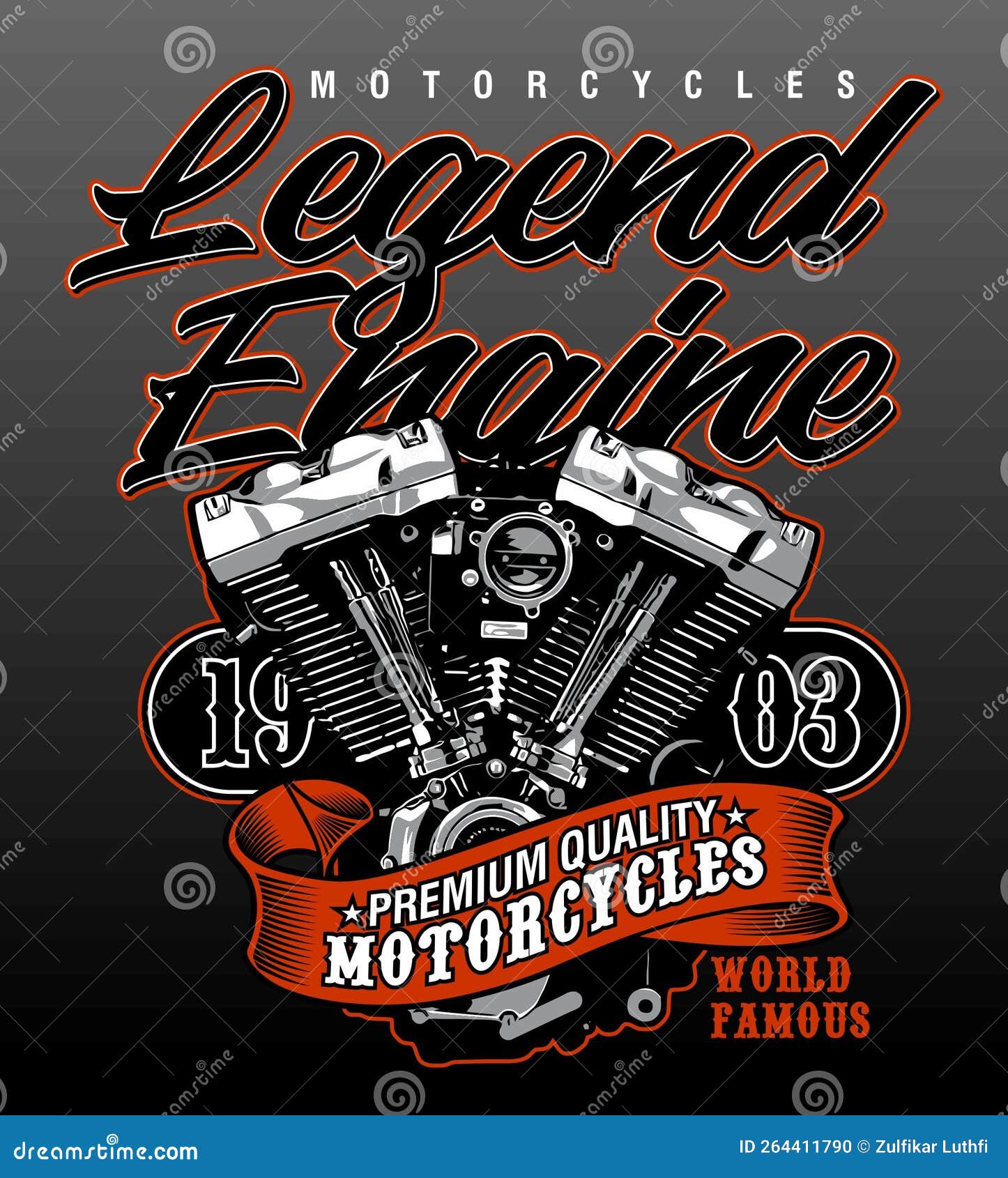 V Twin Engine for Graphic Design Stock Vector - Illustration of brand ...