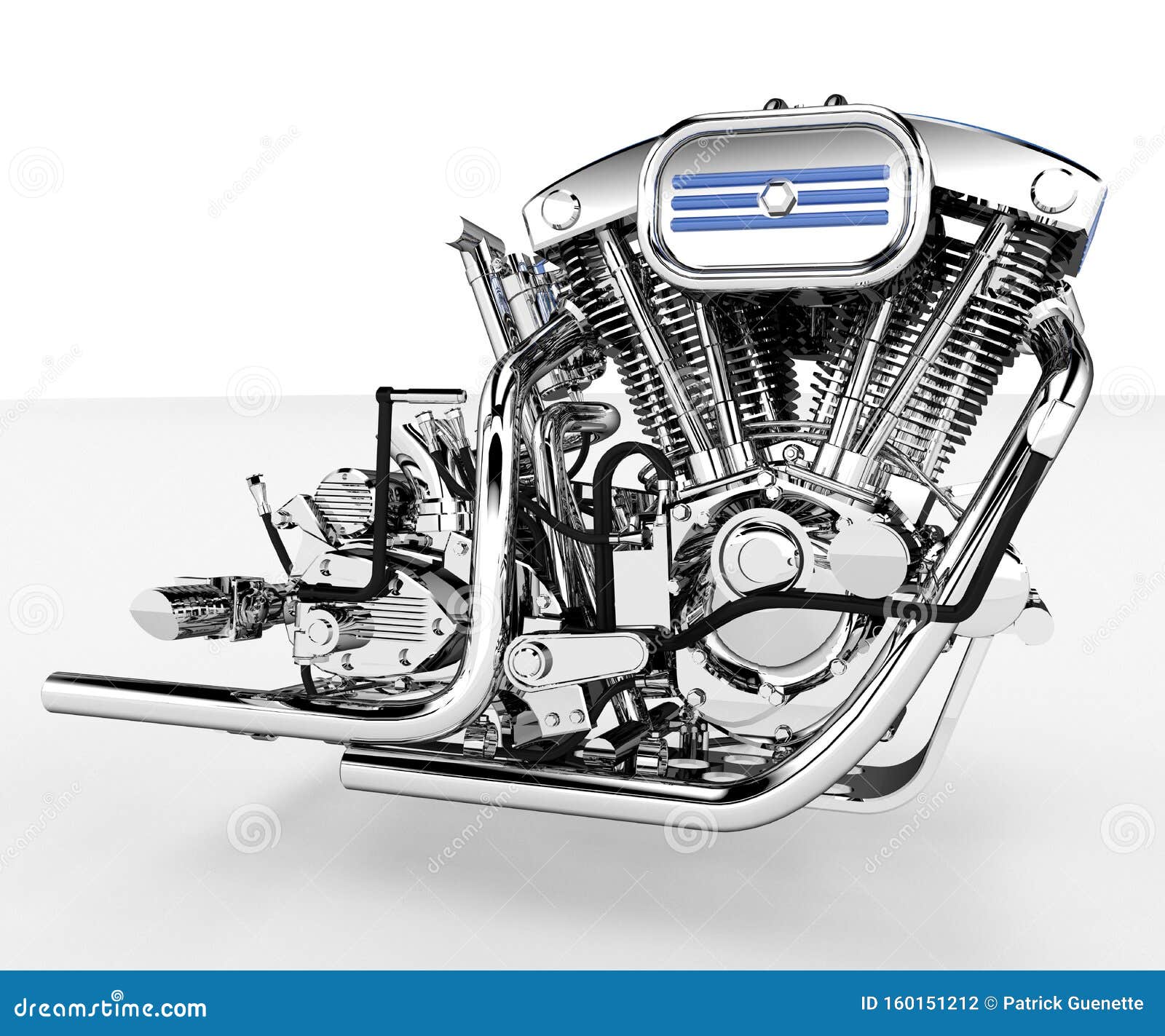 A V-twin Engine Vector or Color Illustration Stock Illustration ...