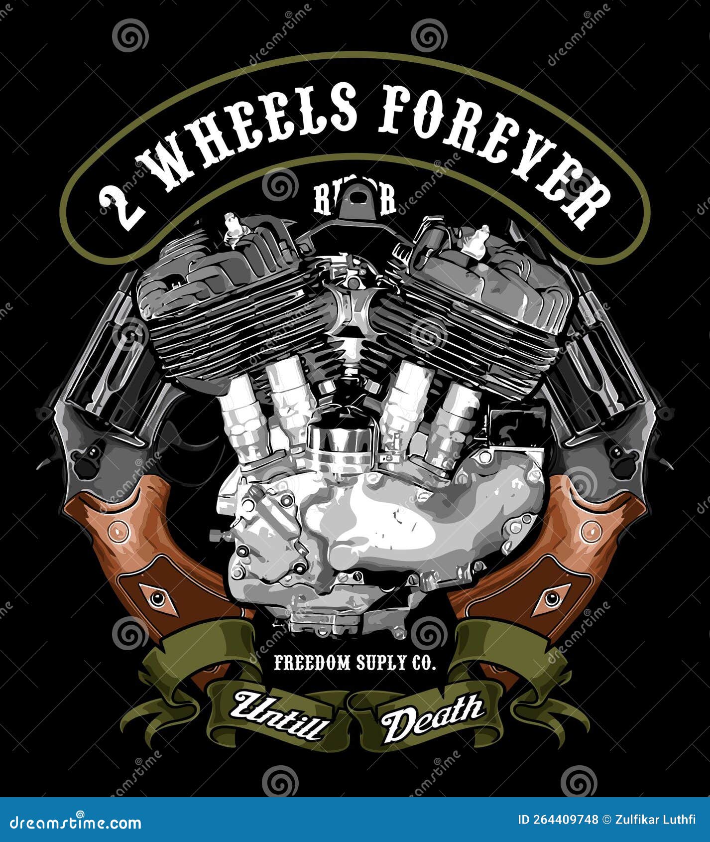 V Twin Engine for Graphic Design Stock Vector - Illustration of poster ...