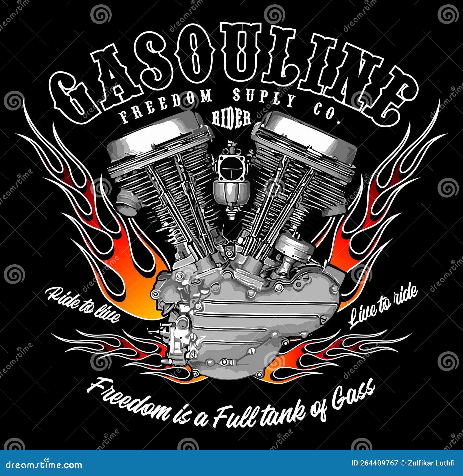 V Twin Engine for Graphic Design Stock Vector - Illustration of cartoon ...