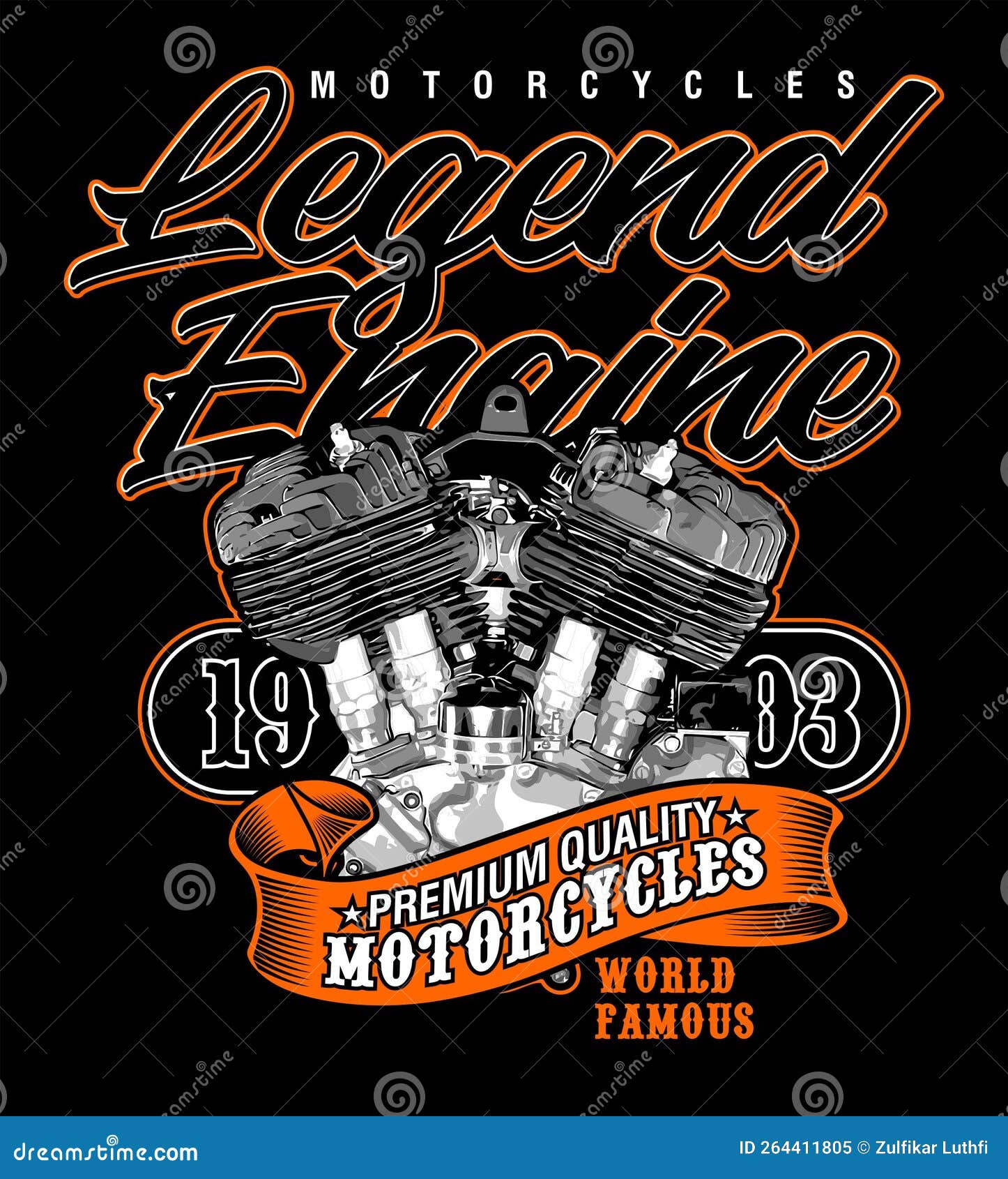 V Twin Engine for Graphic Design Stock Vector - Illustration of ...