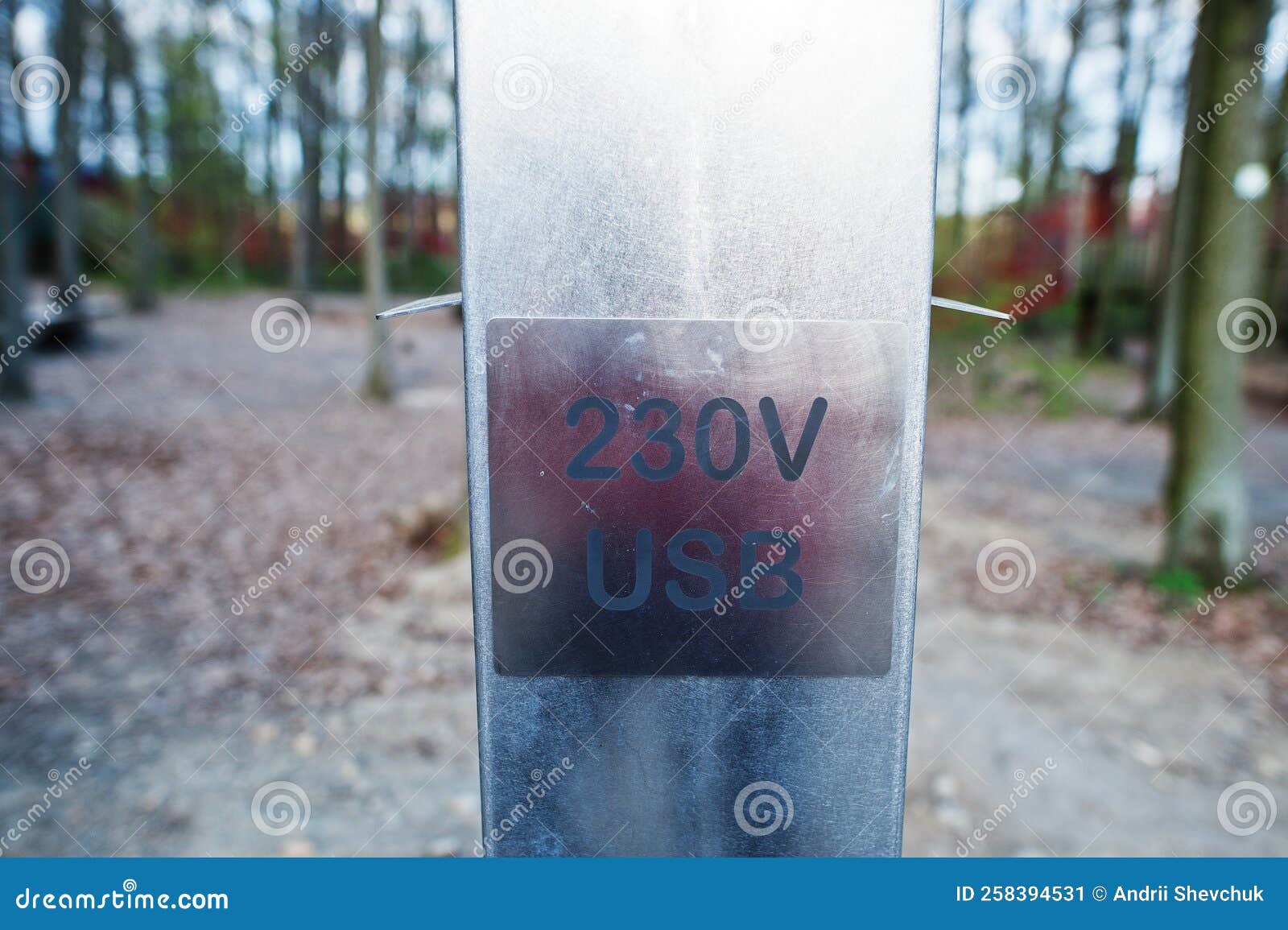 230 V Usb Electrical Outlet Outdoor Stock Image - Image of electric ...