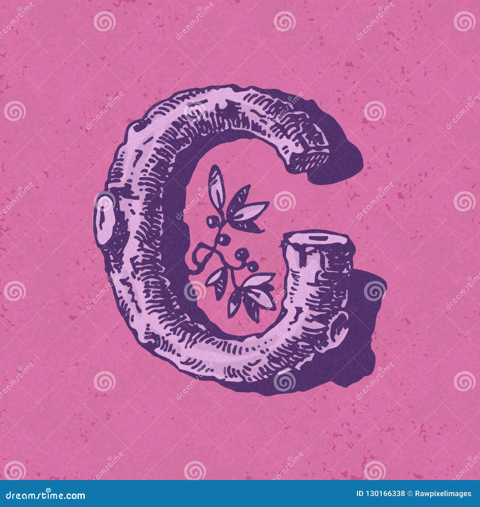 Capital Letter C Vintage Typography Style Stock Vector - Illustration ...