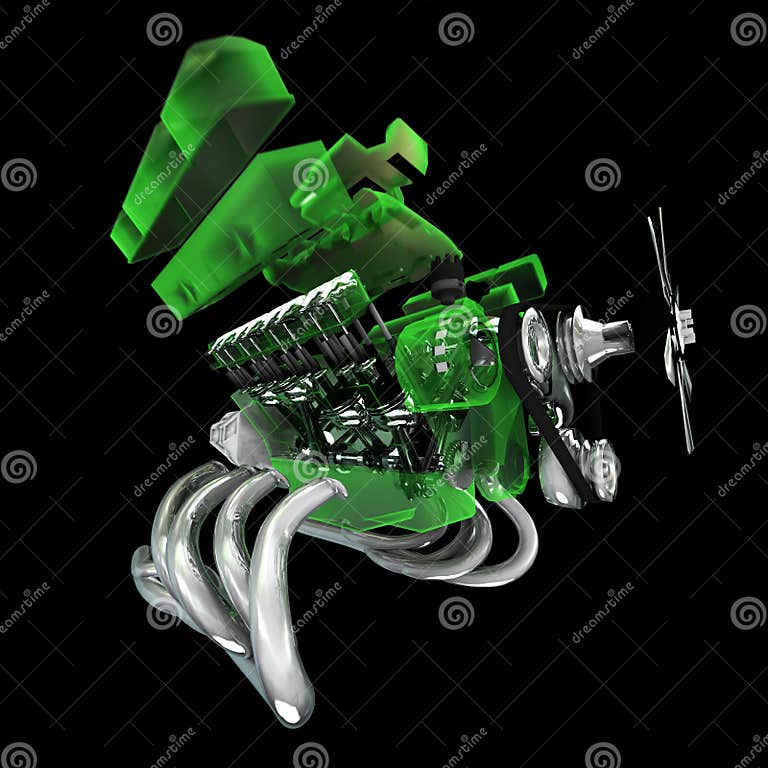 V8 Engine stock illustration. Illustration of eight, automobile - 5381534