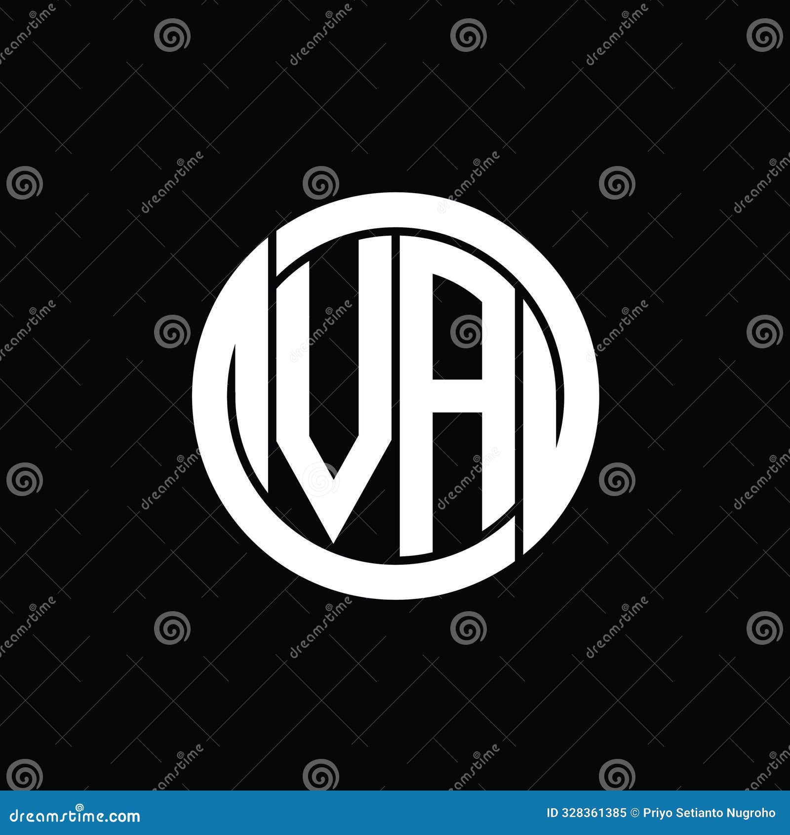 VA Logo Monogram Shield Inside Circle Shape Vector Images Design ...