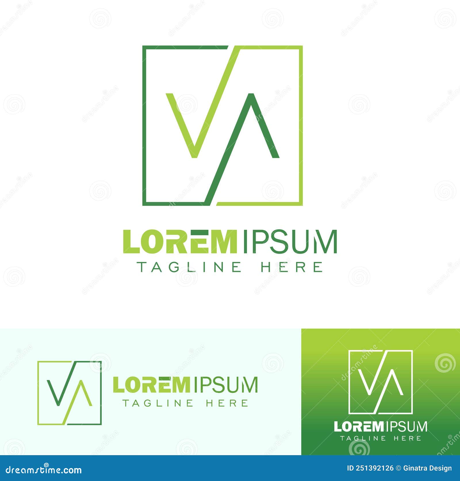 VA Monogram Initial Logo Sign Stock Vector - Illustration of marketing ...