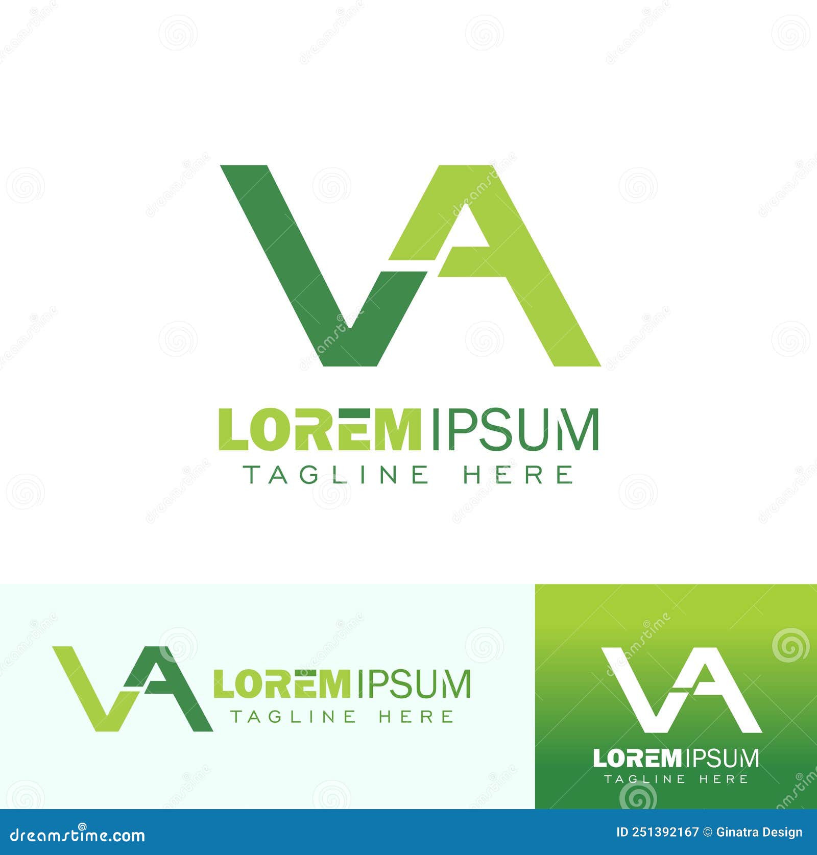 VA Monogram Initial Logo Sign Stock Vector - Illustration of company ...