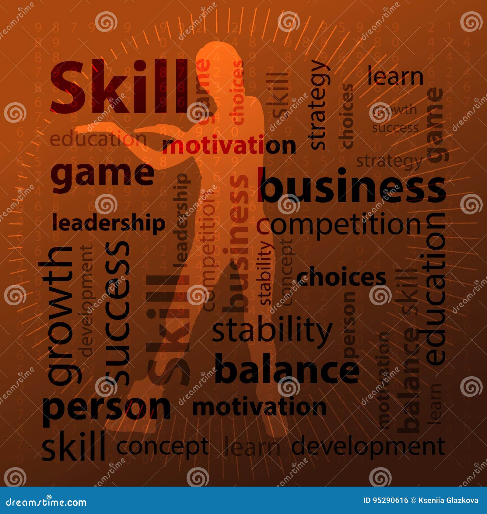 Vaardigheid En Vaardighedenconcept Vector Illustratie Stock Illustratie ...