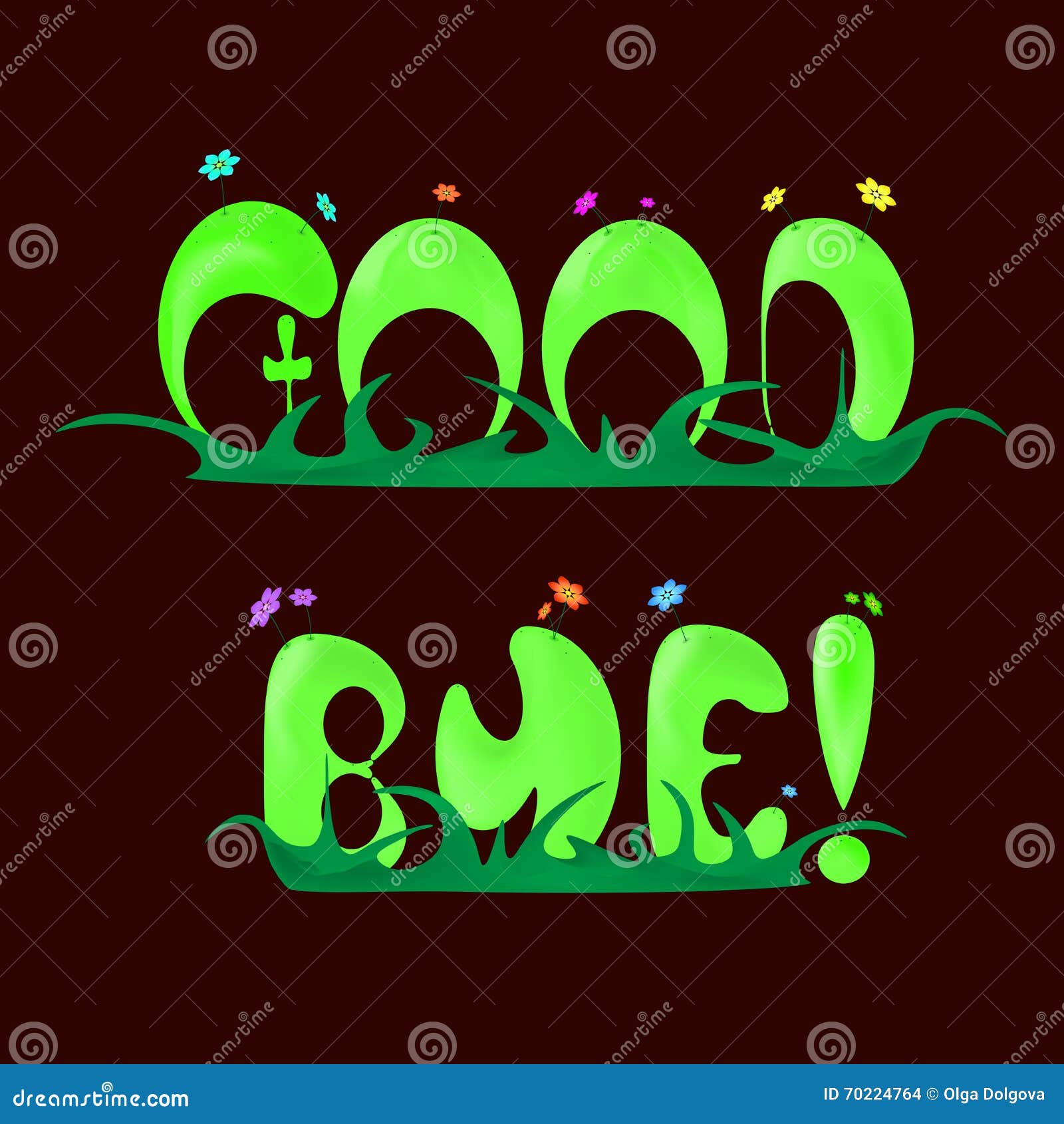 Vaarwel stock illustratie. Illustration of gras, bericht - 70224764