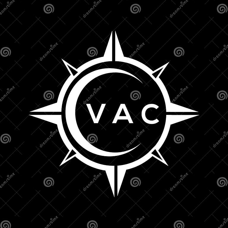 VAC Abstract Technology Logo Design on Black Background. VAC Creative ...