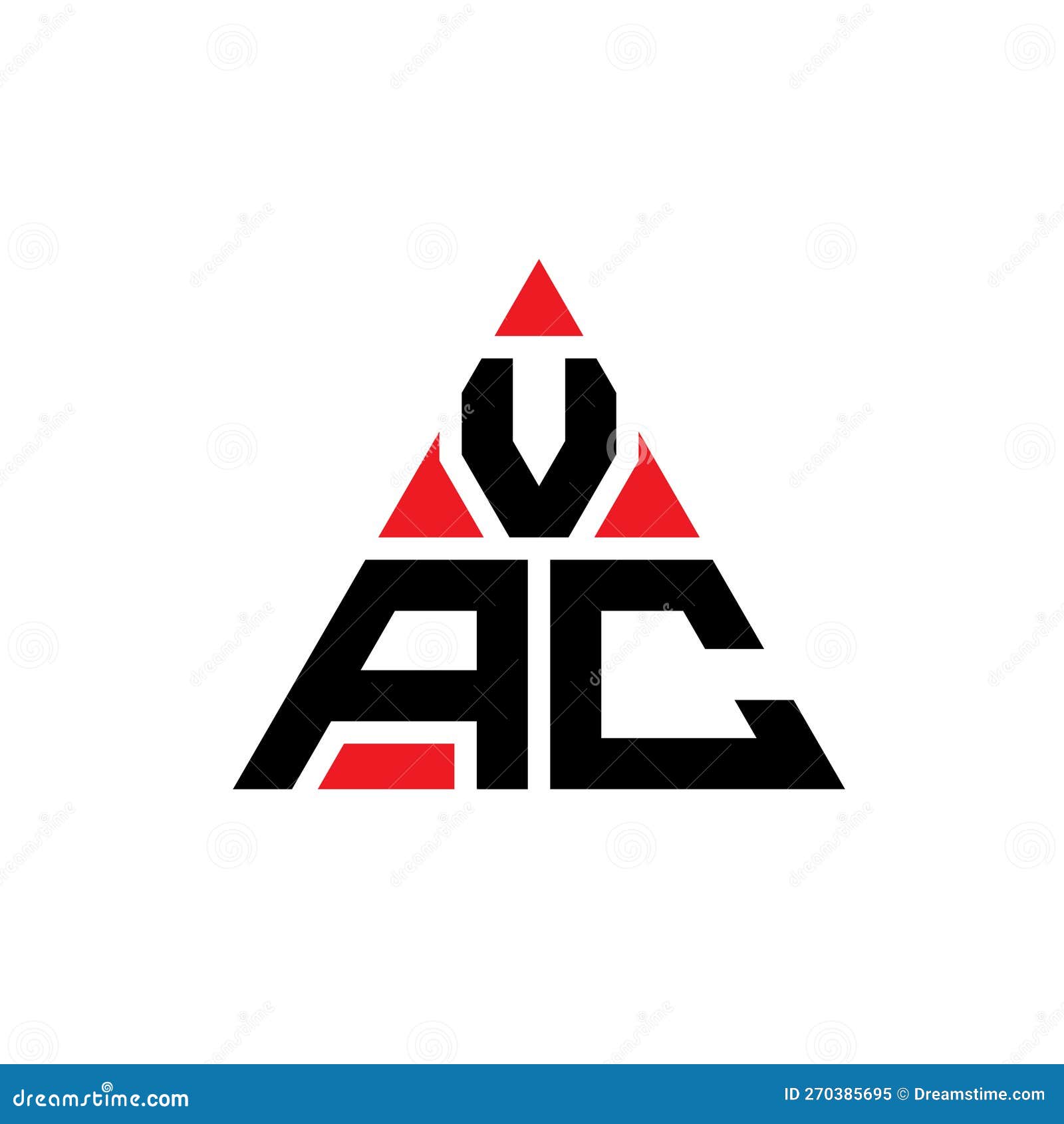 VAC Triangle Letter Logo Design with Triangle Shape. VAC Triangle Logo ...