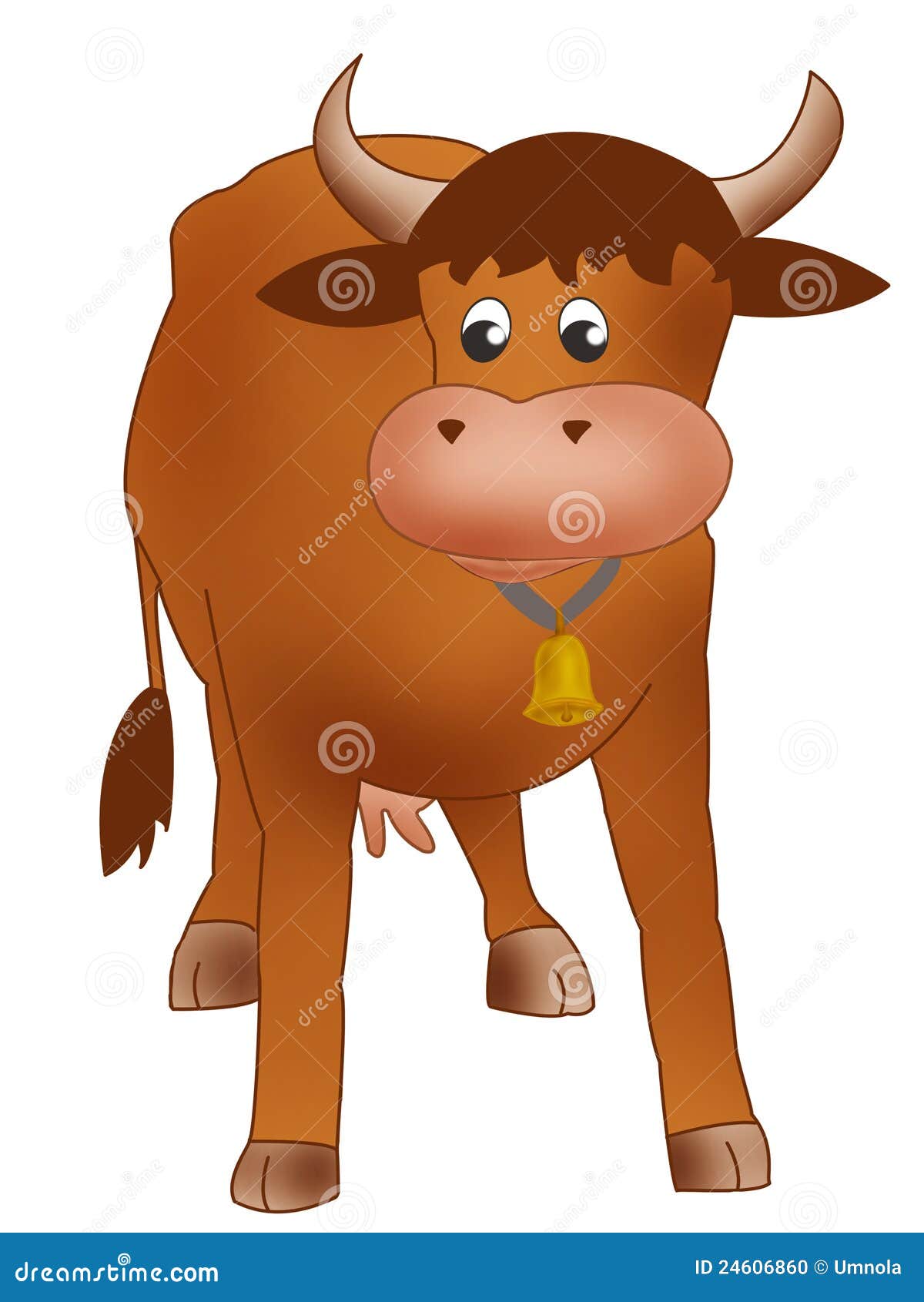 Vaca ilustração stock. Ilustração de cartoon, desenhado - 24606860