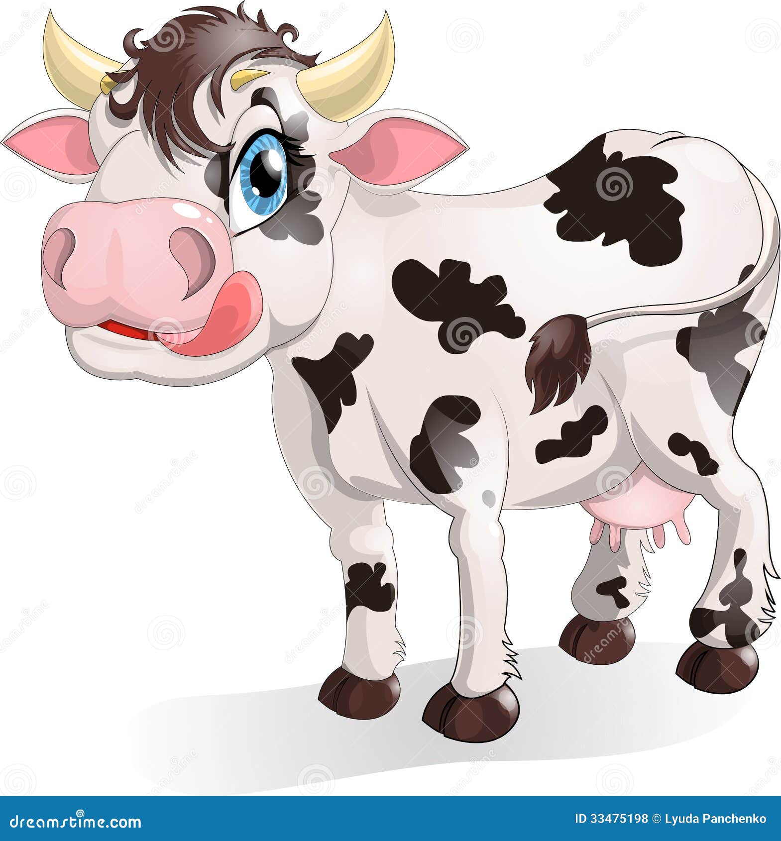 Vaca ilustração stock. Ilustração de leite, grupo, cartoon - 33475198