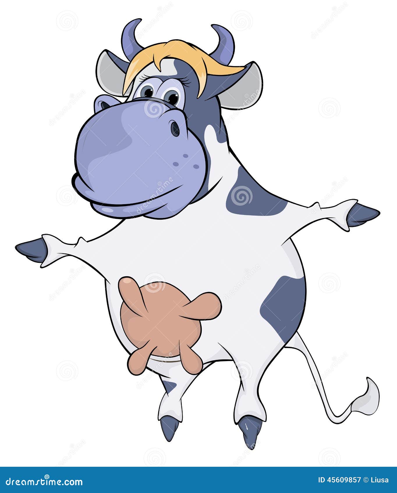 Vaca Azul Historieta Ilustraciones Stock, Vectores, Y Clipart – (1,851 ...