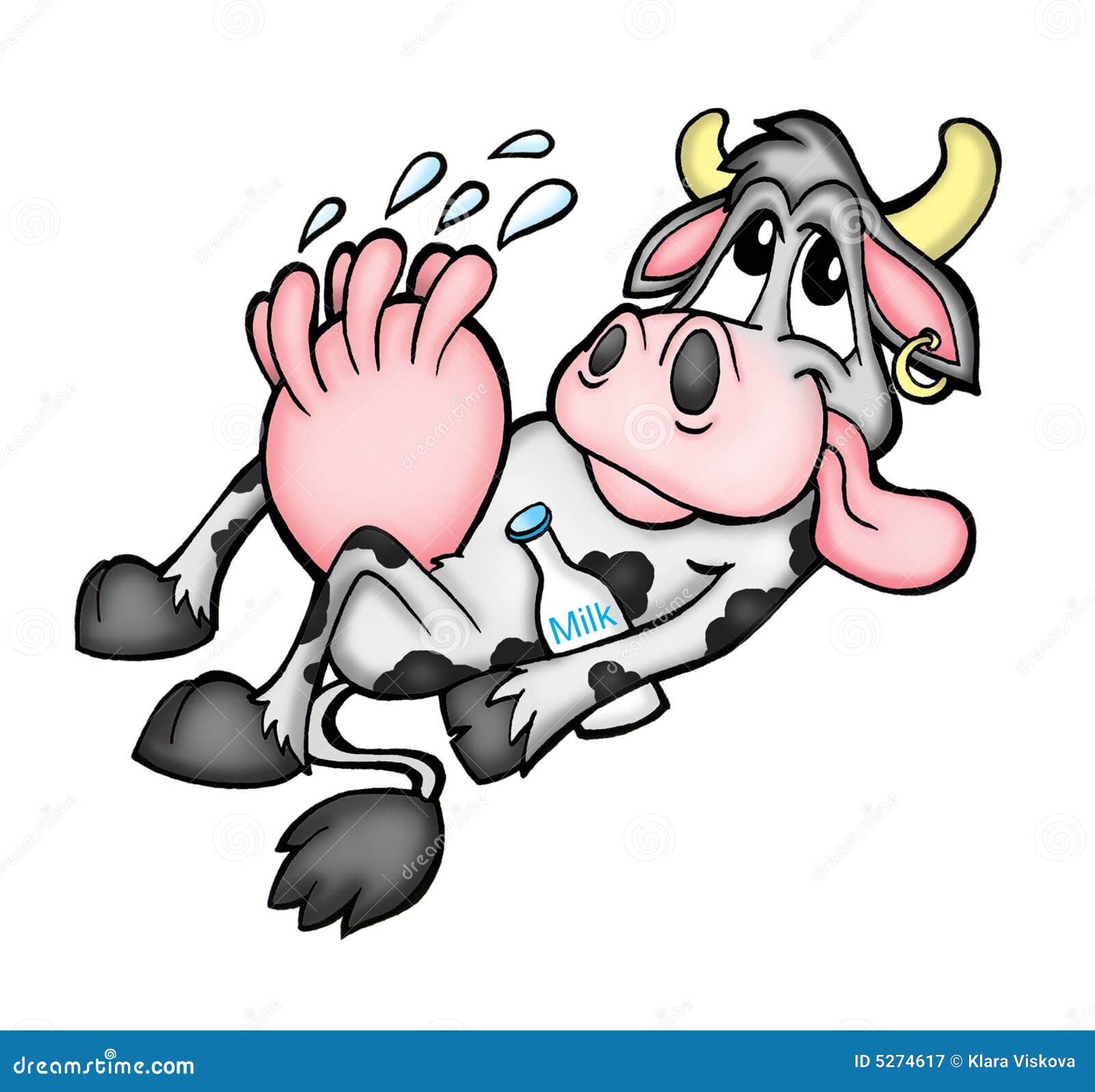 Vaca cansada stock de ilustración. Ilustración de animal - 5274617