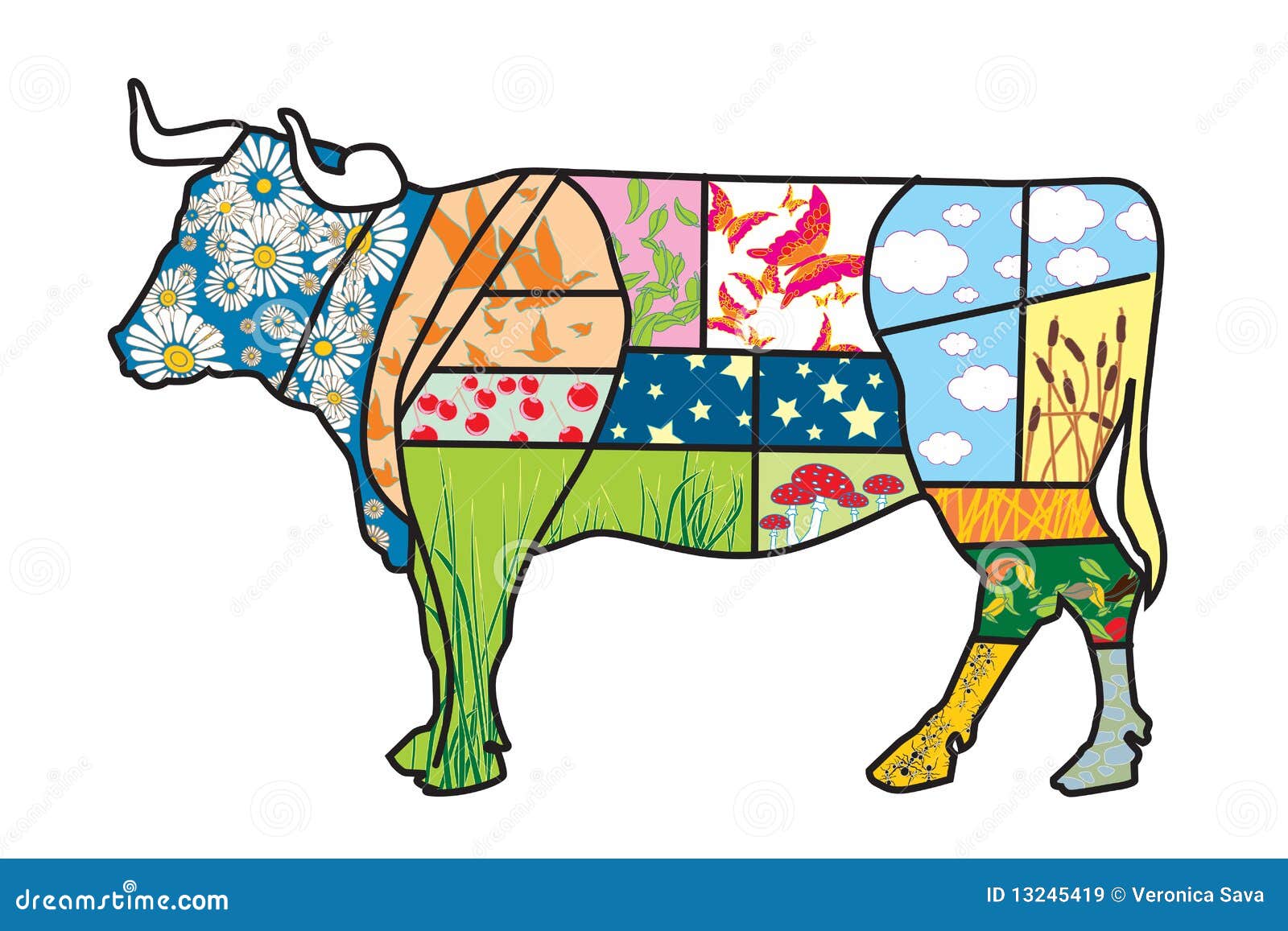 Vaca de Eco ilustração stock. Ilustração de conceito - 13245419