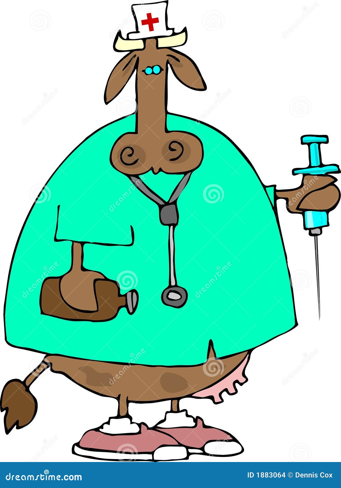 Vaca de enfermera ilustración del vector. Ilustración de toro - 1883064
